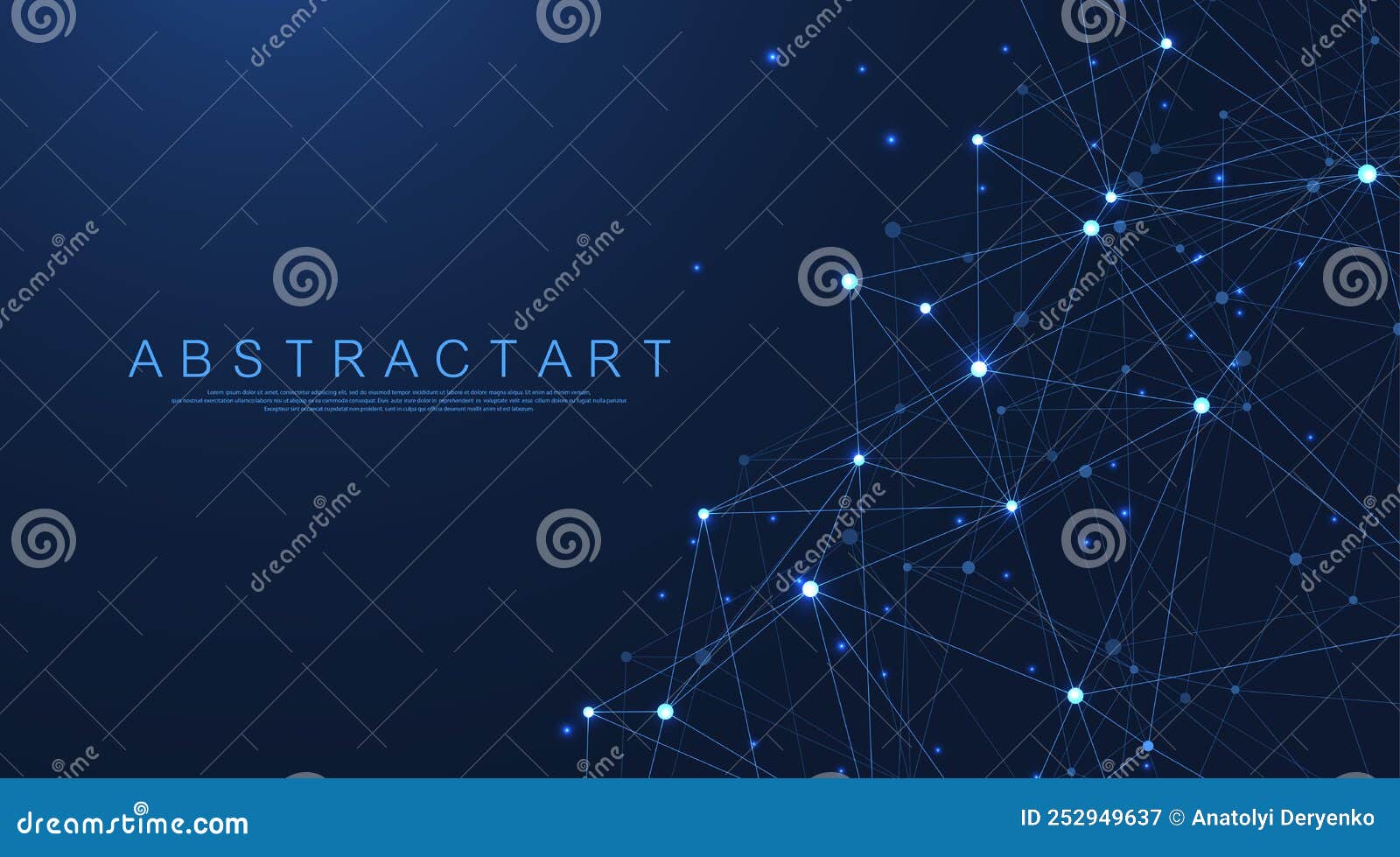 Technology Abstract Lines and Dots Connection Background. Connection ...