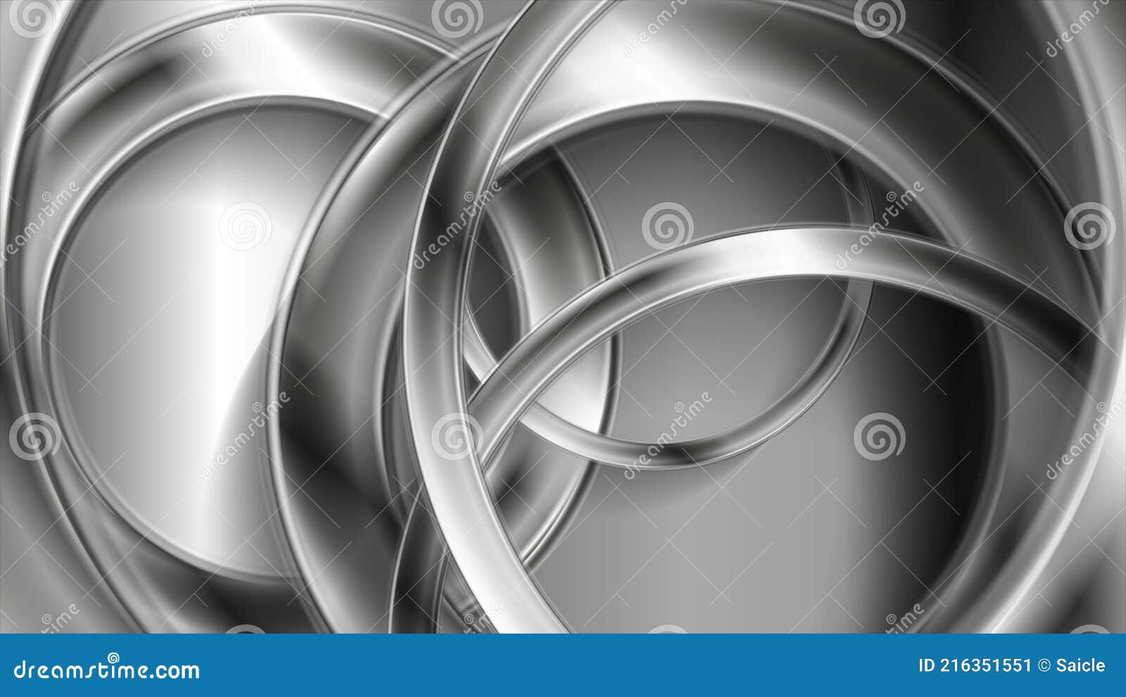 Technology Abstract Motion Background with Metallic Grey Circles Stock ...