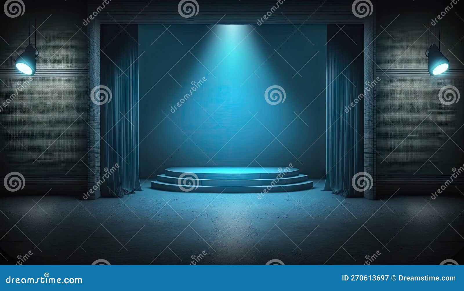 Technology Abstract Neon Light Background, Empty Space Scene, Spotlight ...