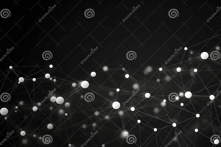 Technology Abstract Network with a Cyber Network Grid and Connected ...