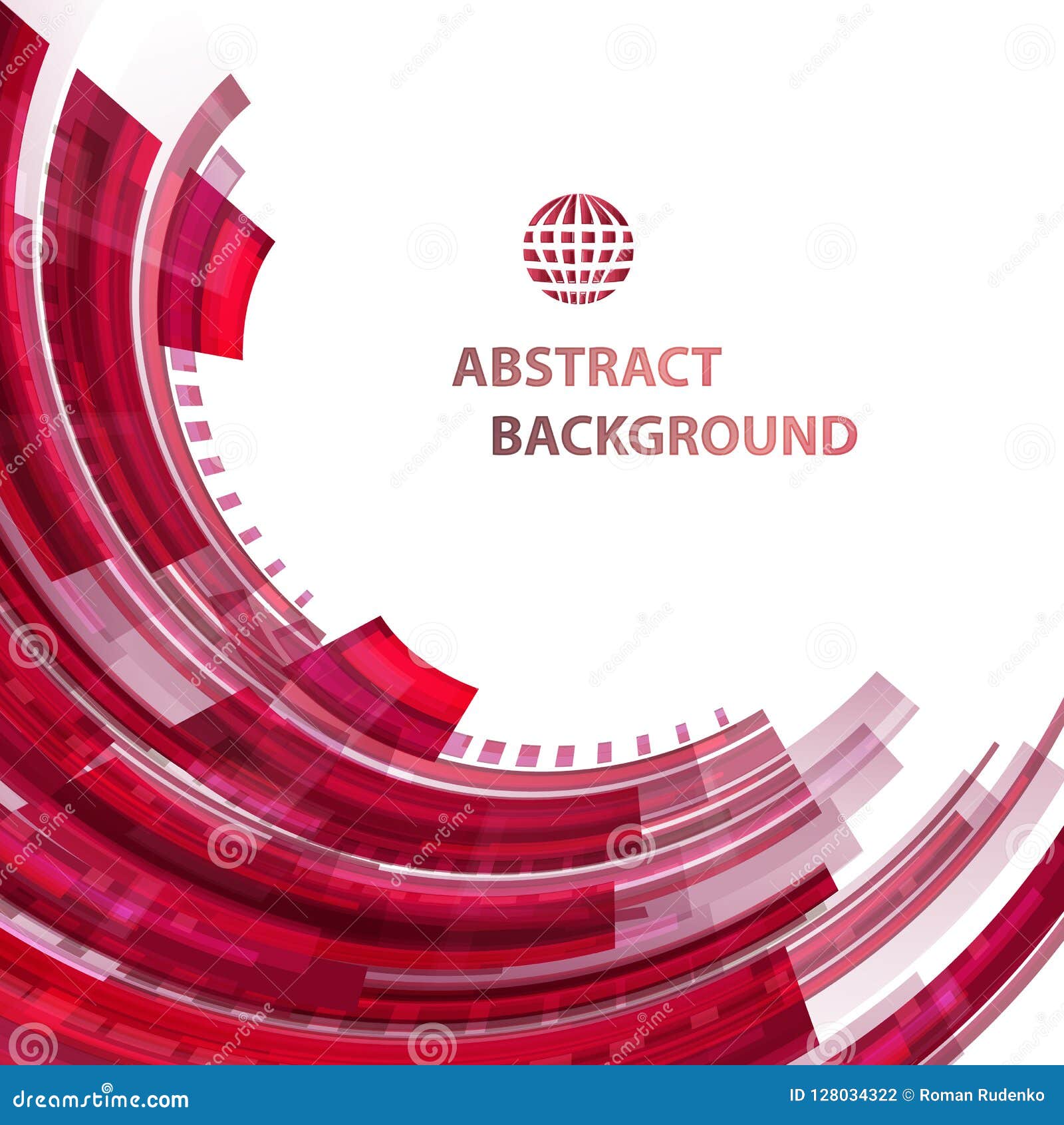 Technology Abstract Red Background with Transparency Hologram and ...