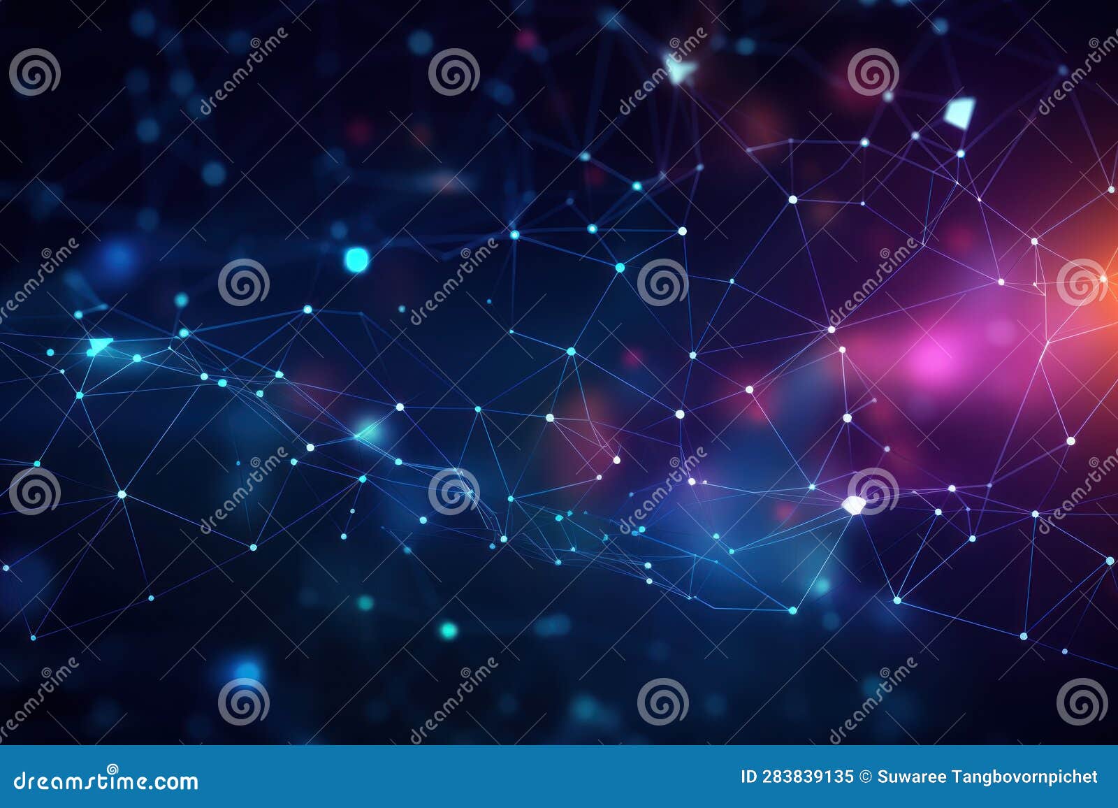 Technology Abstract Science Background with Connecting Polygon Lines ...