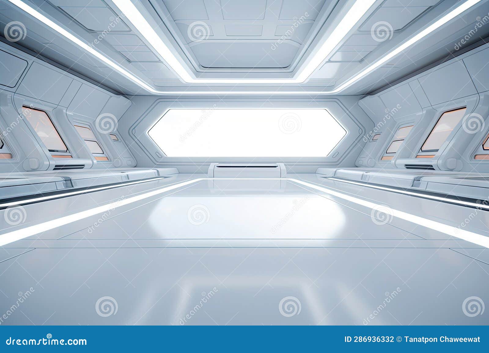 Technology Abstract White Modern Hi-tech Display Background, Empty ...