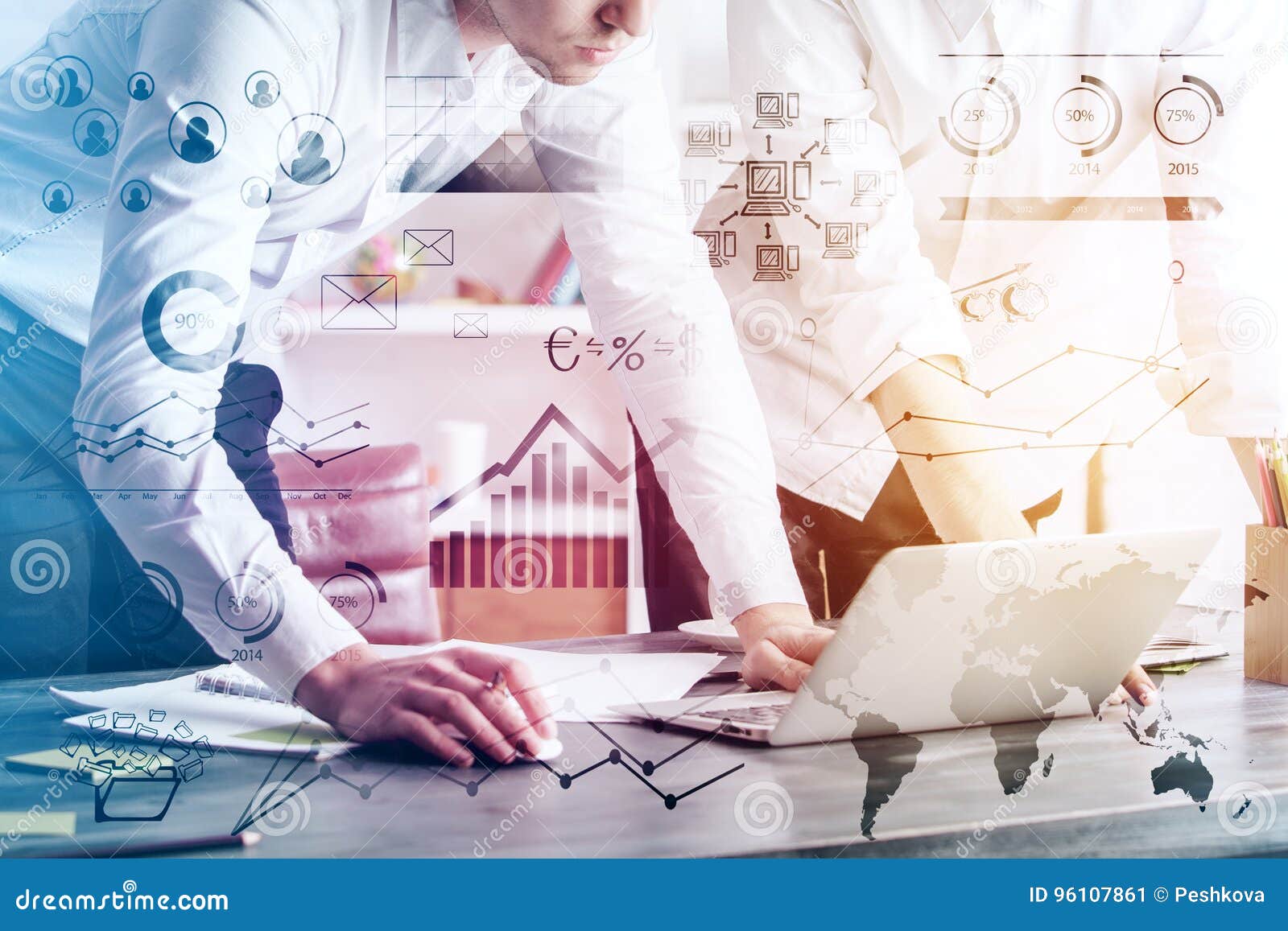 Technology and Accounting Concept Stock Image - Image of businessman ...