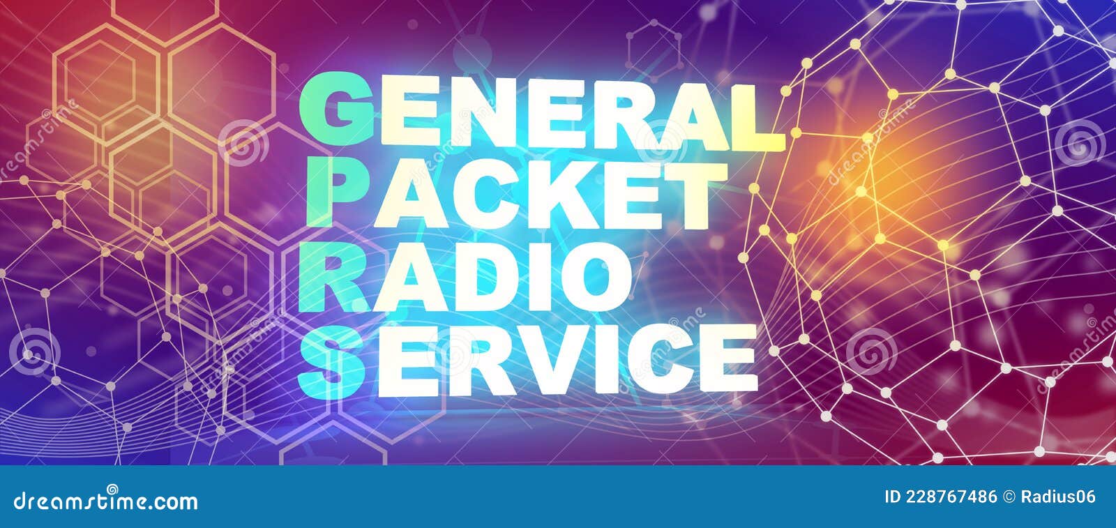 GPRS - General Packet Radio Service Acronym, Technology Concept ...