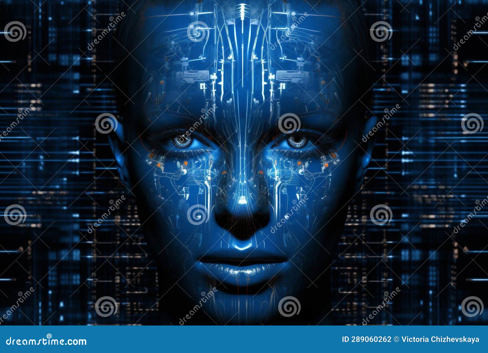 Science Avatar Technology Code Ai Virtual Brain Digital Concept ...