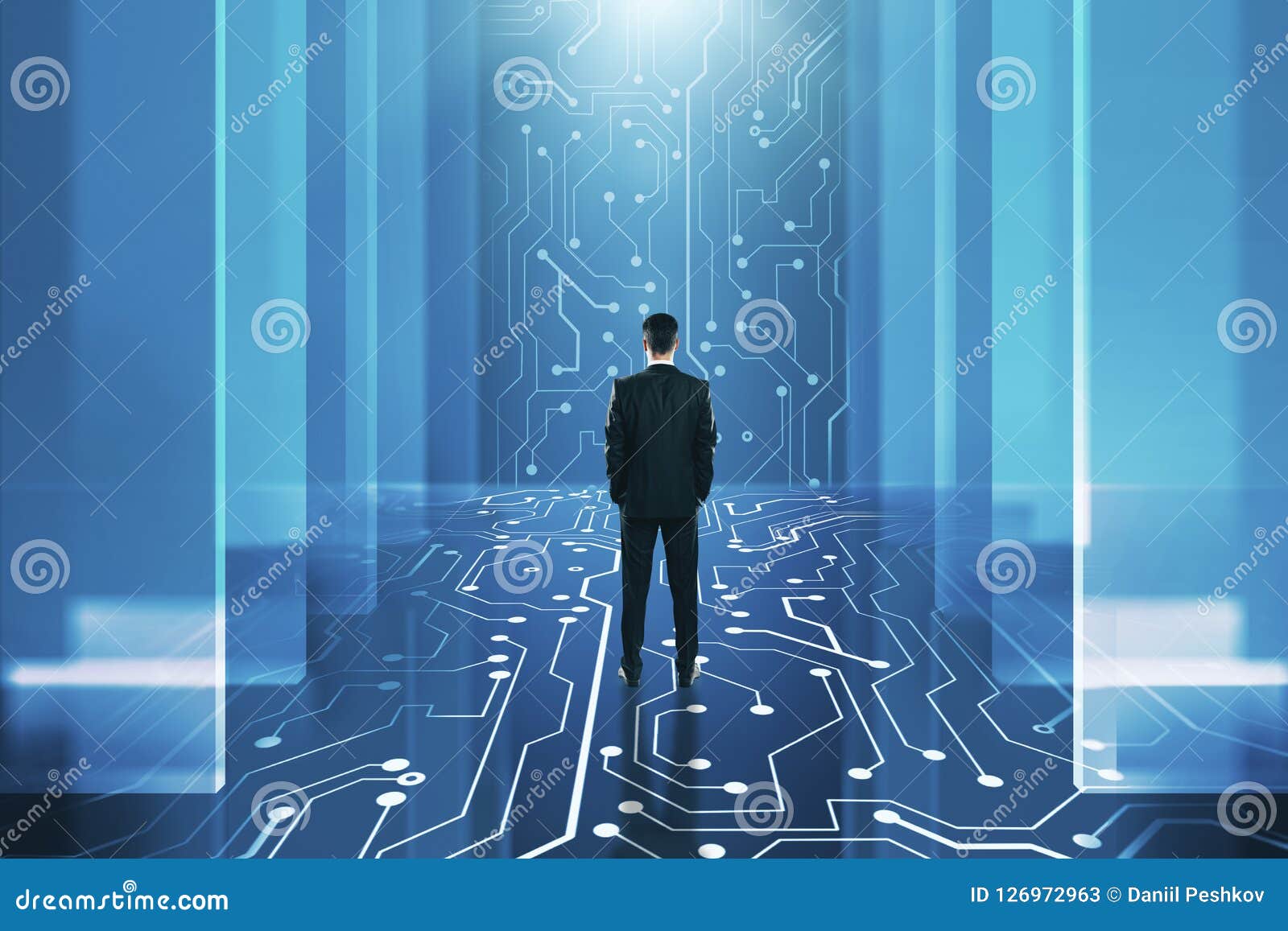 Technology and AI concept stock image. Image of internet - 126972963