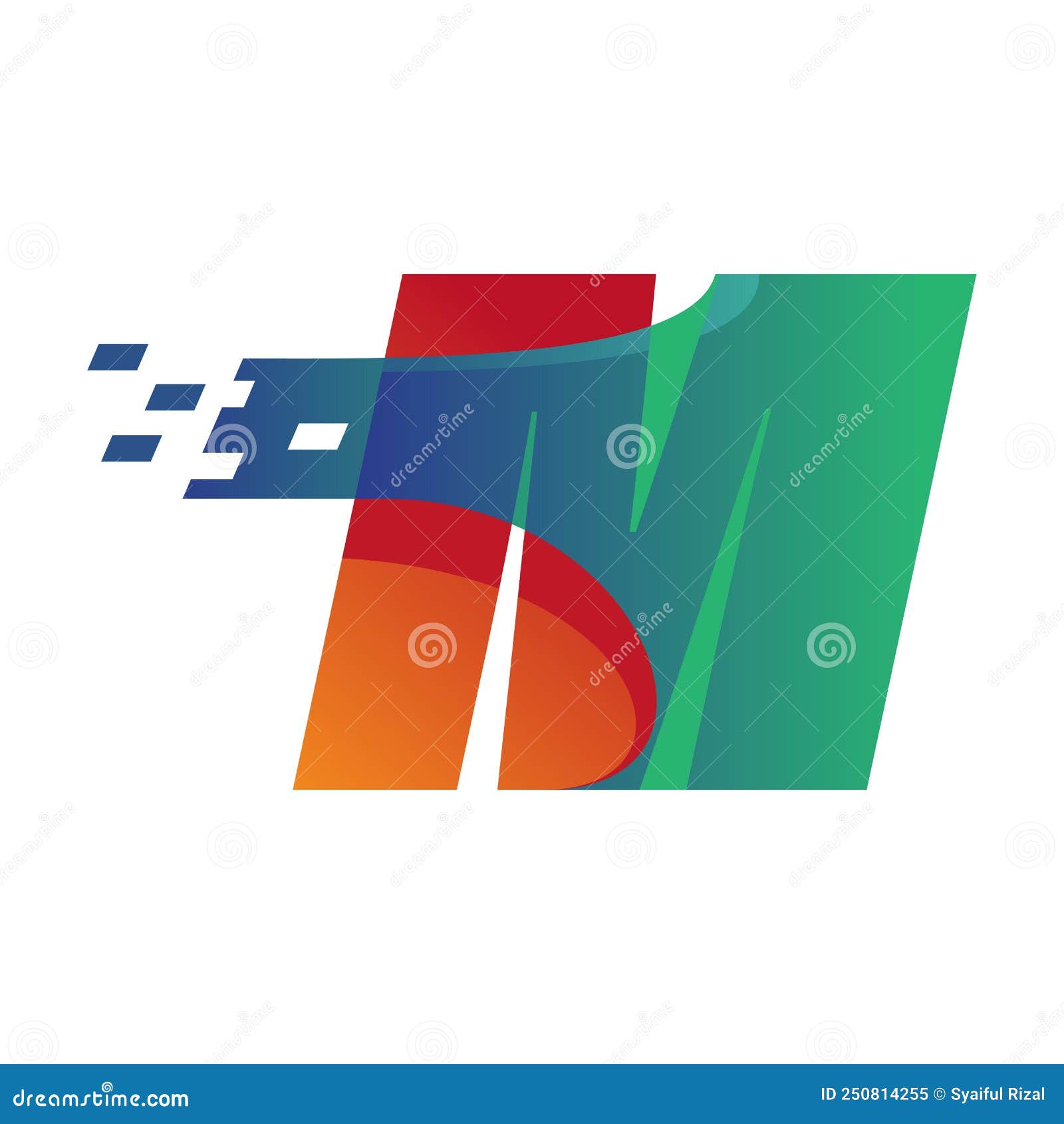 Color Alphabet M Logo Technology Stock Vector - Illustration of ...