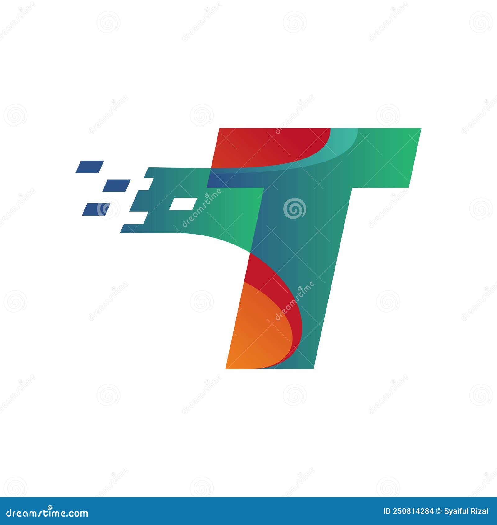 Color Alphabet T Logo Technology Stock Vector - Illustration of ...