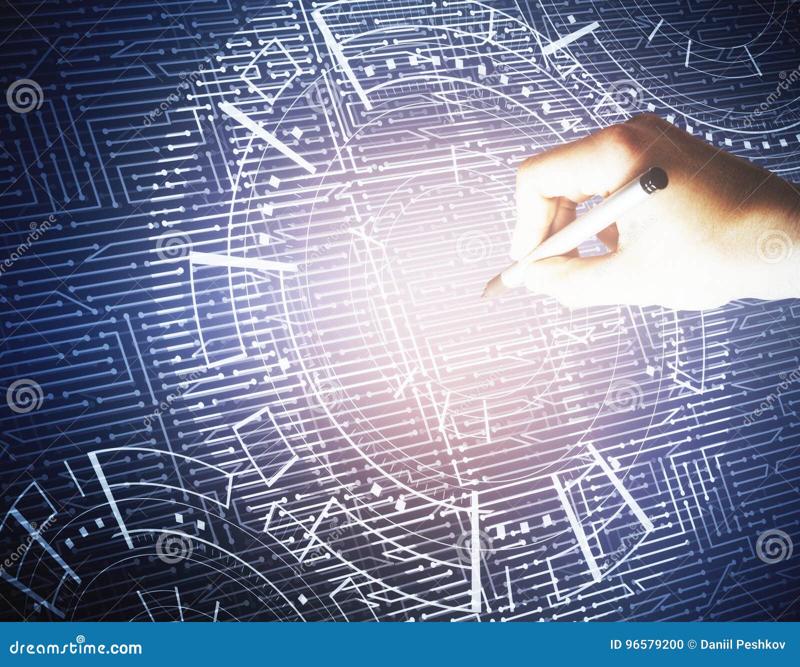 Technology, Analytics and Tech Concept Stock Photo - Image of button ...