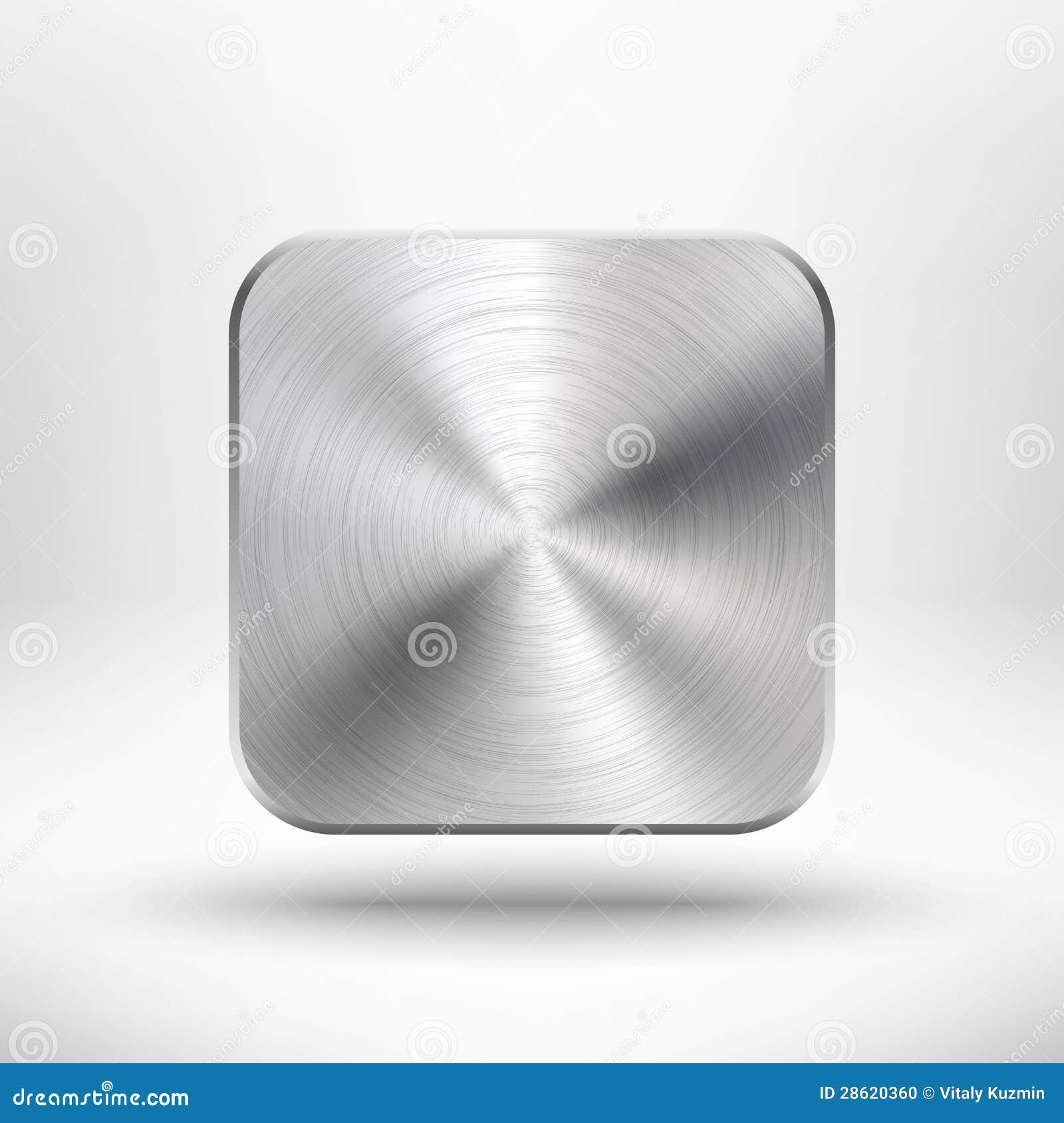 Technology App Icon With Metal Texture For Ui Vector Illustration ...