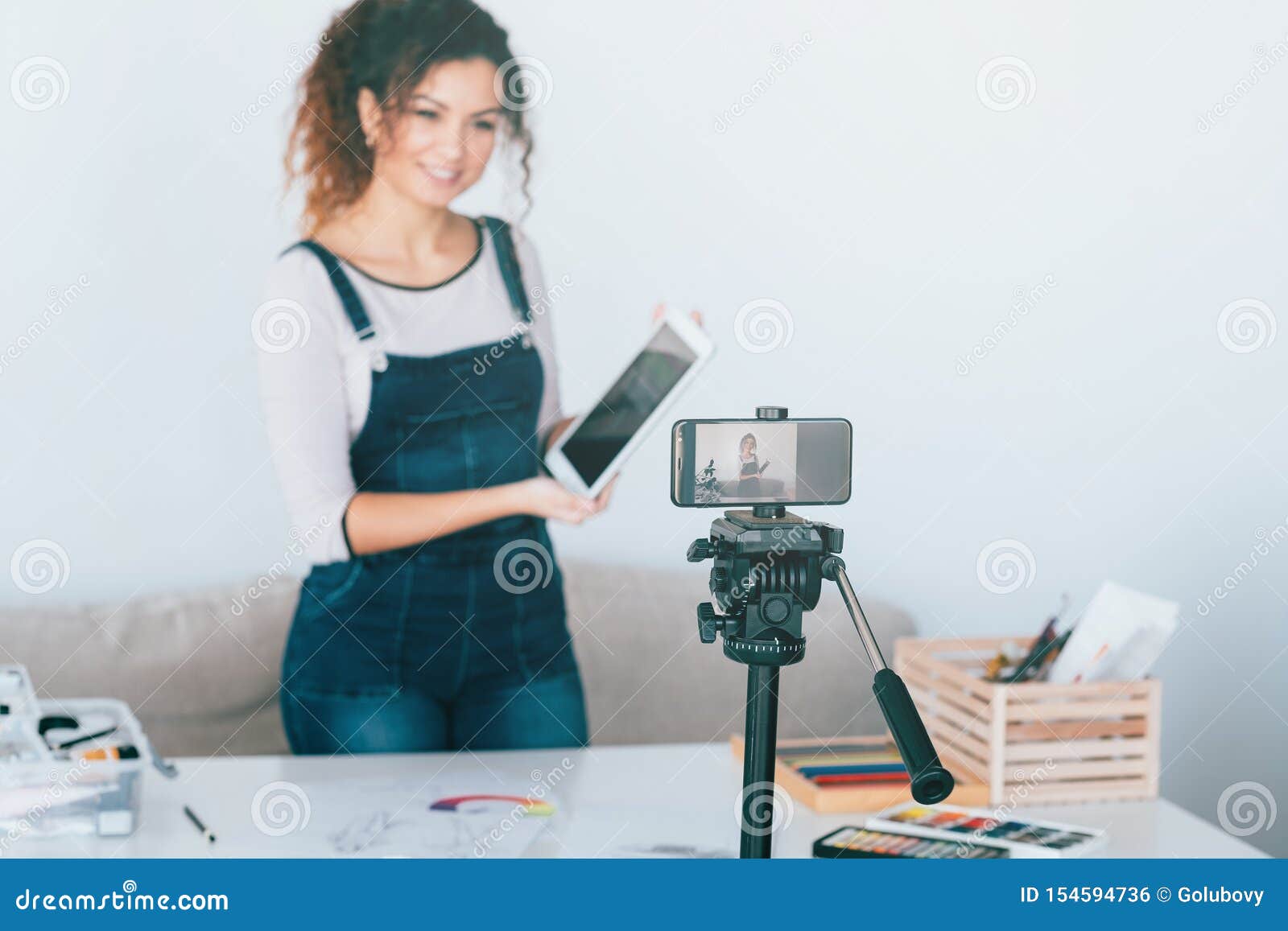Technology Art Influencer Drawing Application Stock Photo - Image of ...