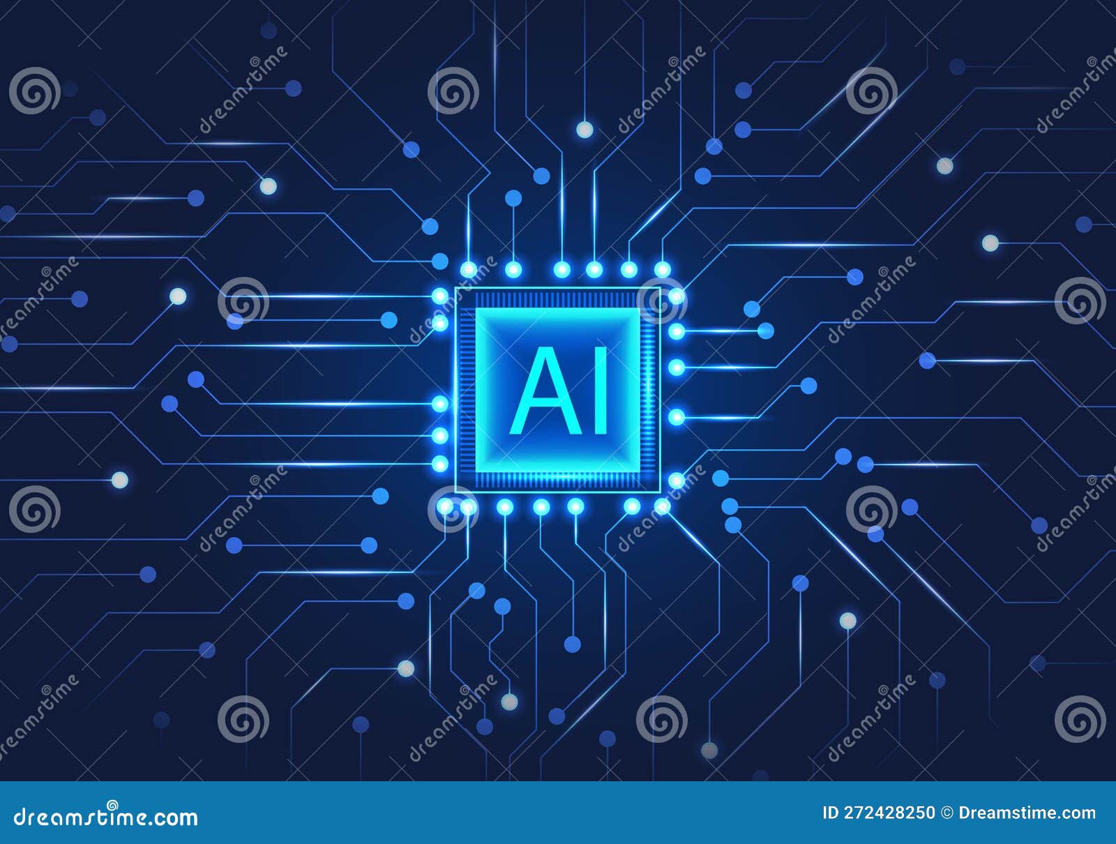 An Artificial Intelligence Chip with the Letters AI in the Middle Stock ...