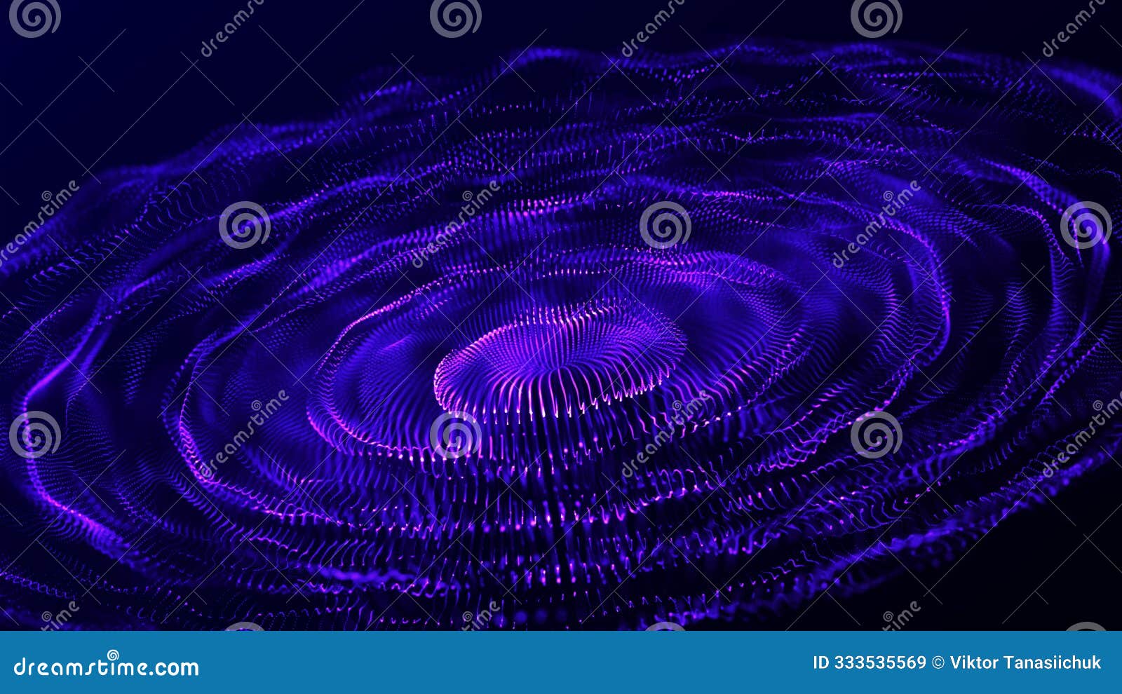 Circular Wave Symbol Visualized With Simple Touch Cartoon Vector ...