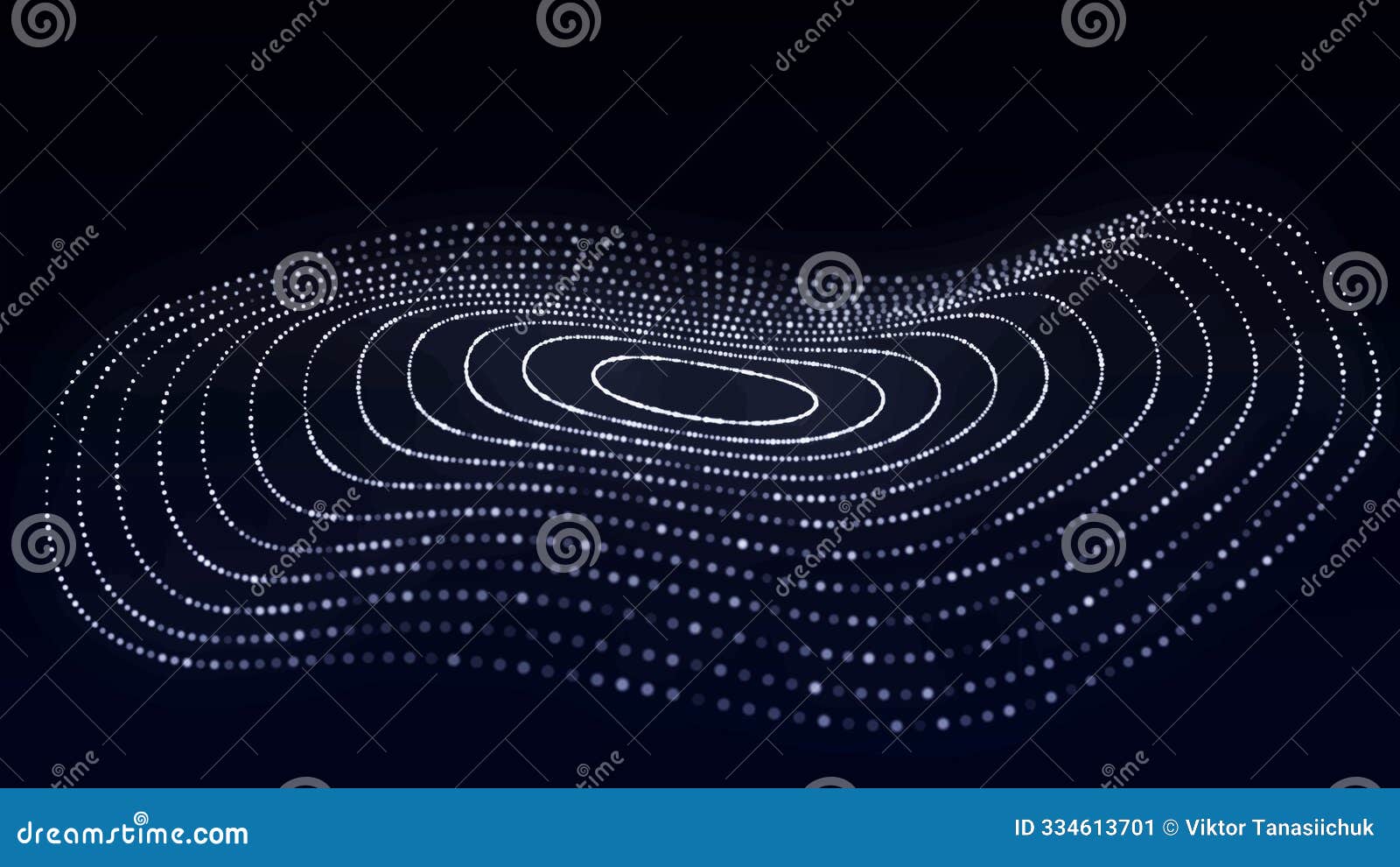 Circular Wave Symbol Visualized With Simple Touch Cartoon Vector ...