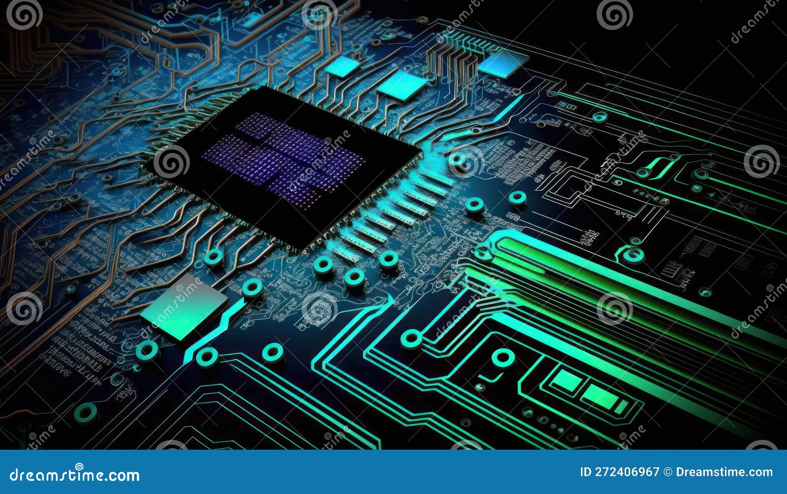 Technology Background of the Abstract Computer Motherboard, Can Be Used ...