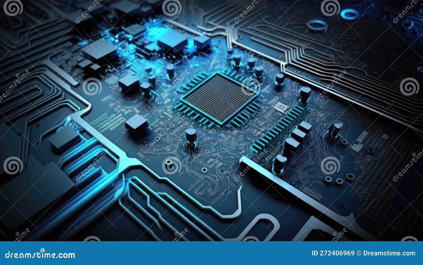 Technology Background of the Abstract Computer Motherboard, Can Be Used ...