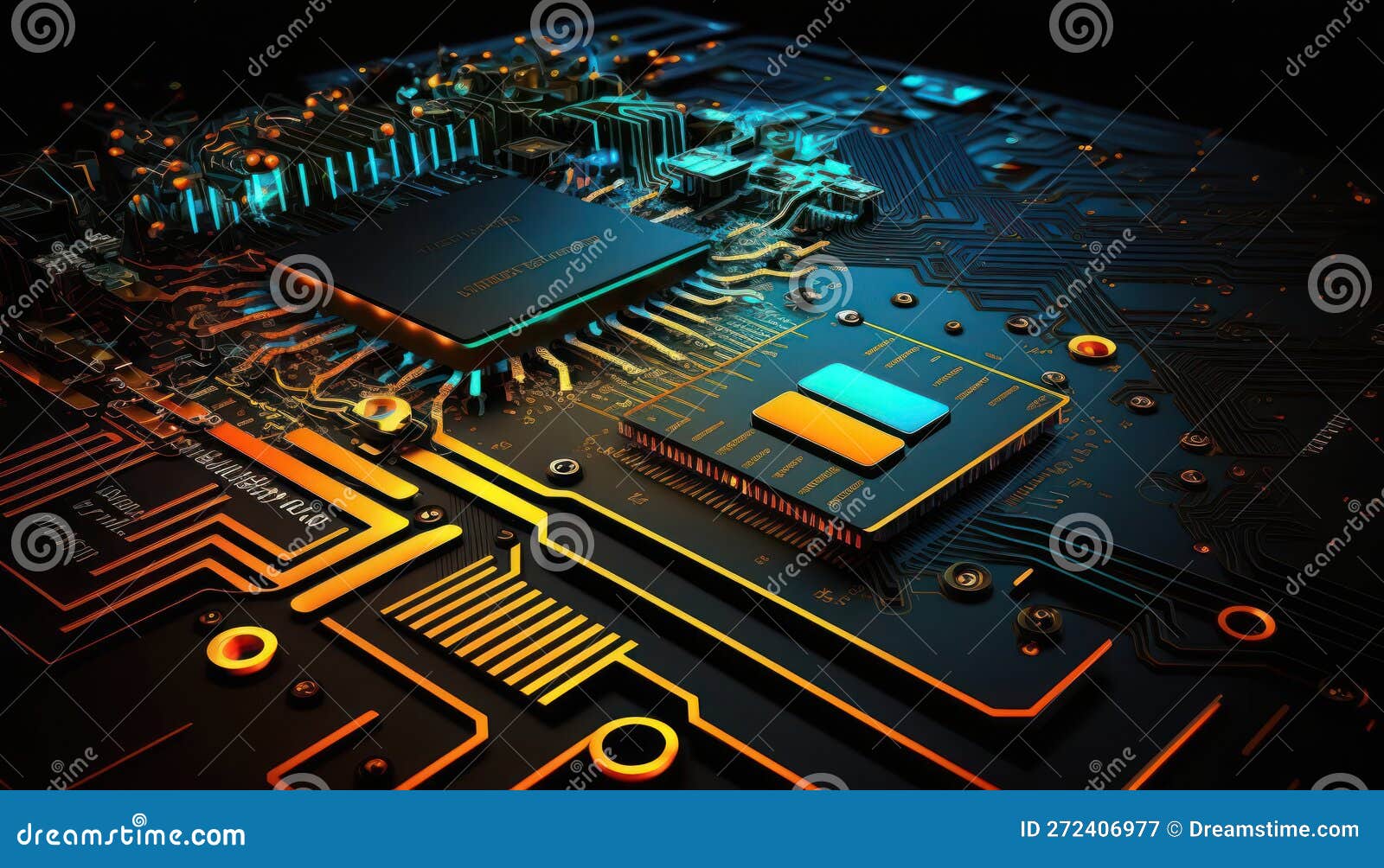 Technology Background of the Abstract Computer Motherboard, Can Be Used ...