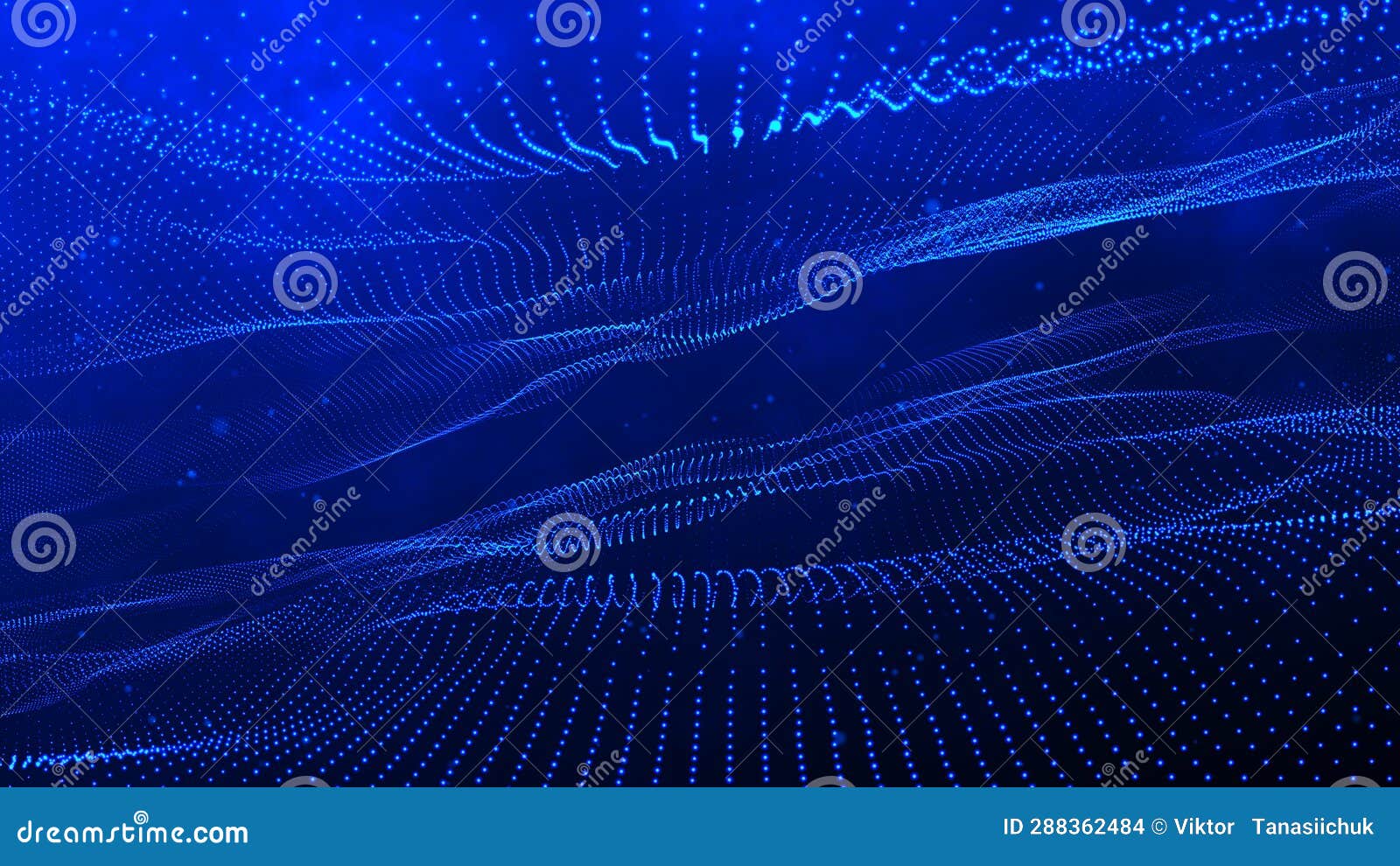 Technology Background. Abstract Digital Particle Wave. Futuristic ...