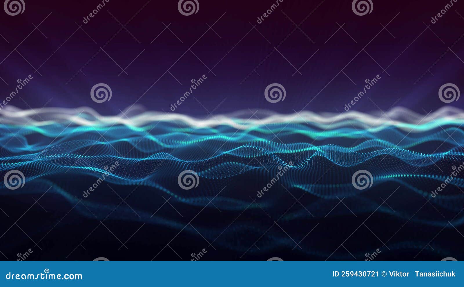 Technology Background. Abstract Digital Particle Wave. Futuristic ...