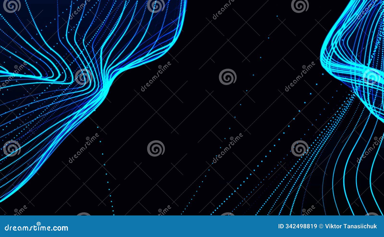 Technology Background. Abstract Digital Particle Wave. Futuristic ...