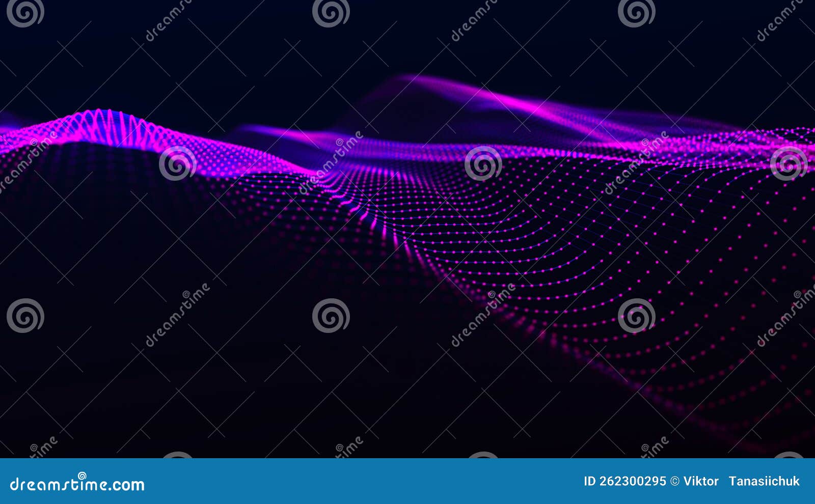 Technology Background. Abstract Digital Particle Wave. Futuristic ...
