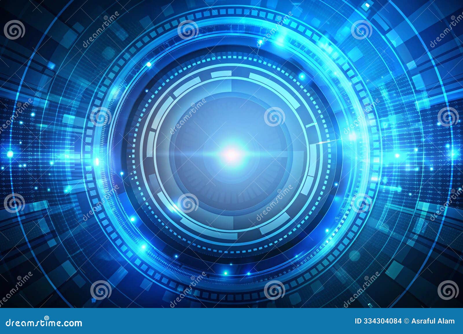 Technology Background and Abstract Digital Tech Circle. Stock ...