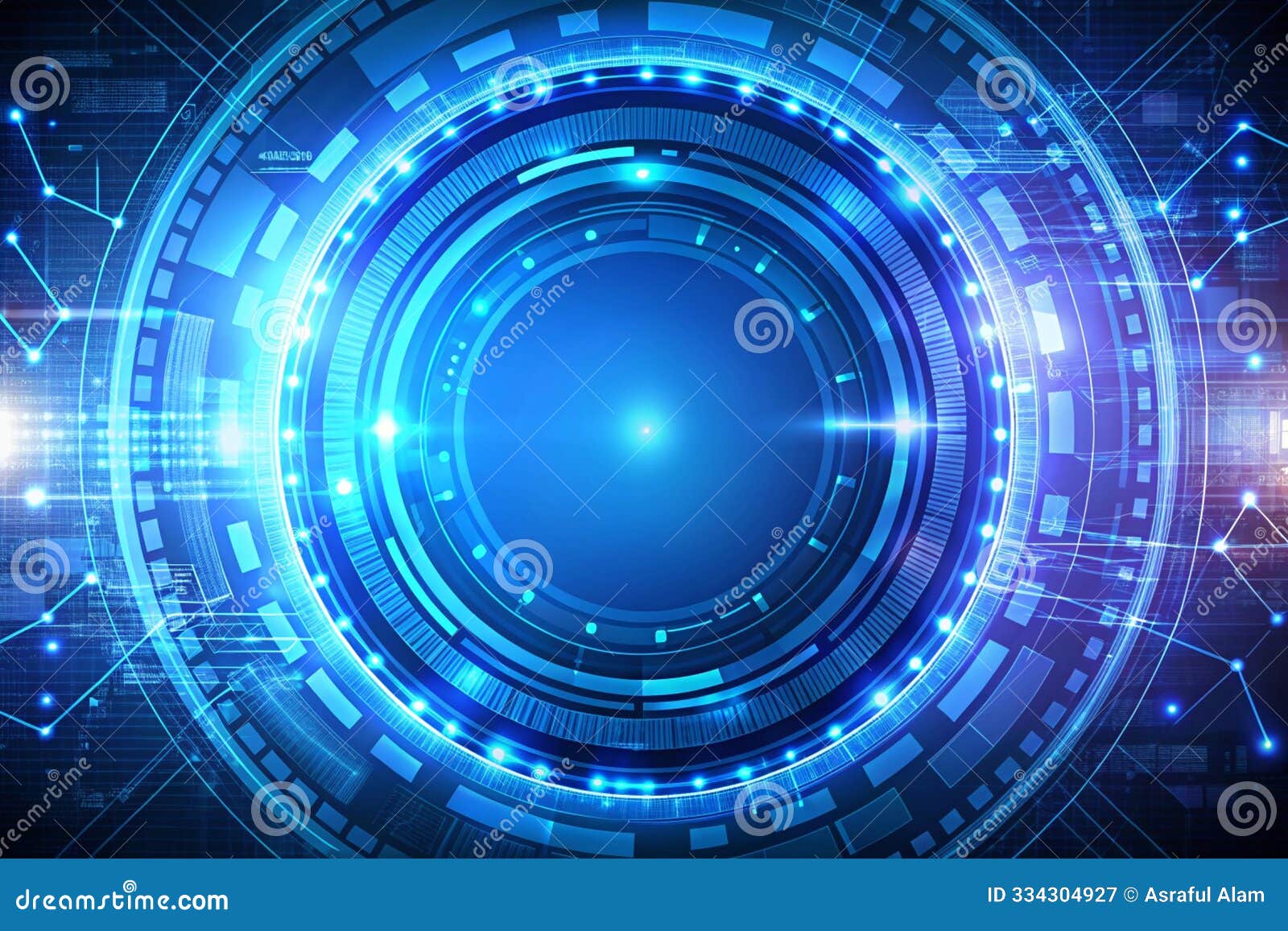 Technology Background and Abstract Digital Tech Circle. Stock ...