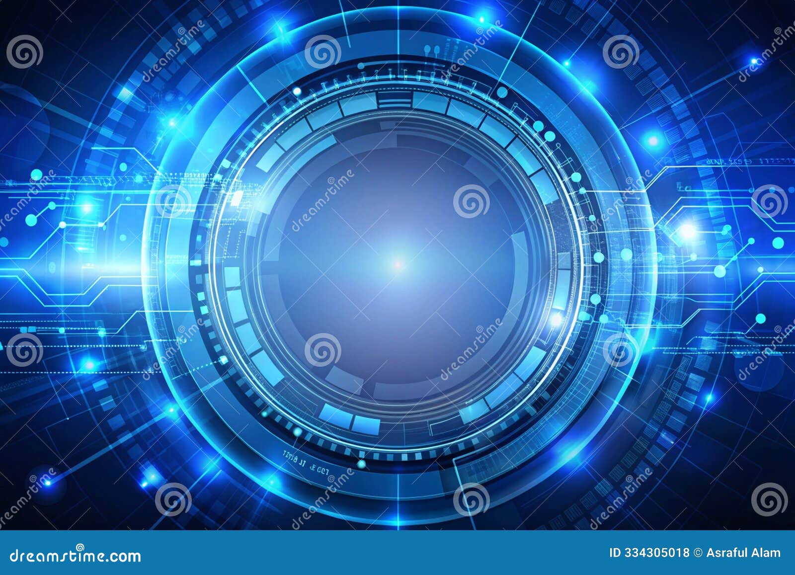 Technology Background and Abstract Digital Tech Circle. Stock ...