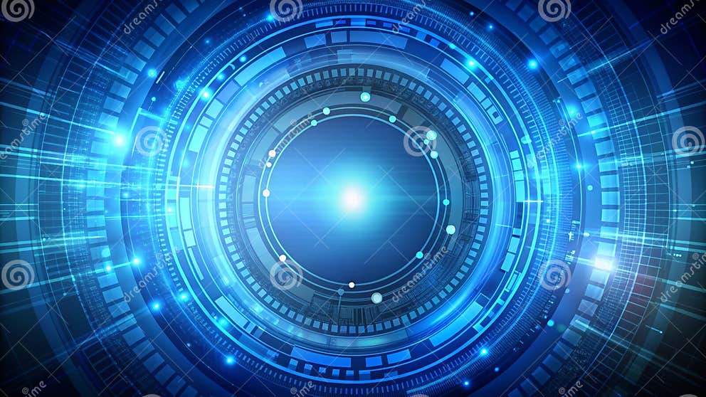 Technology Background and Abstract Digital Tech Circle. Stock ...