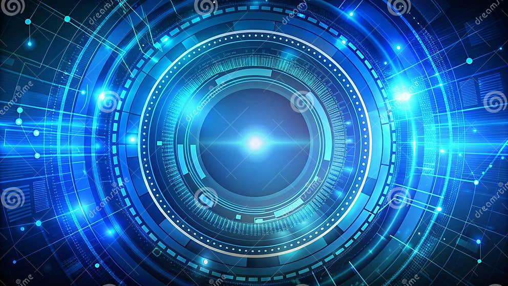 Technology Background and Abstract Digital Tech Circle. Stock ...