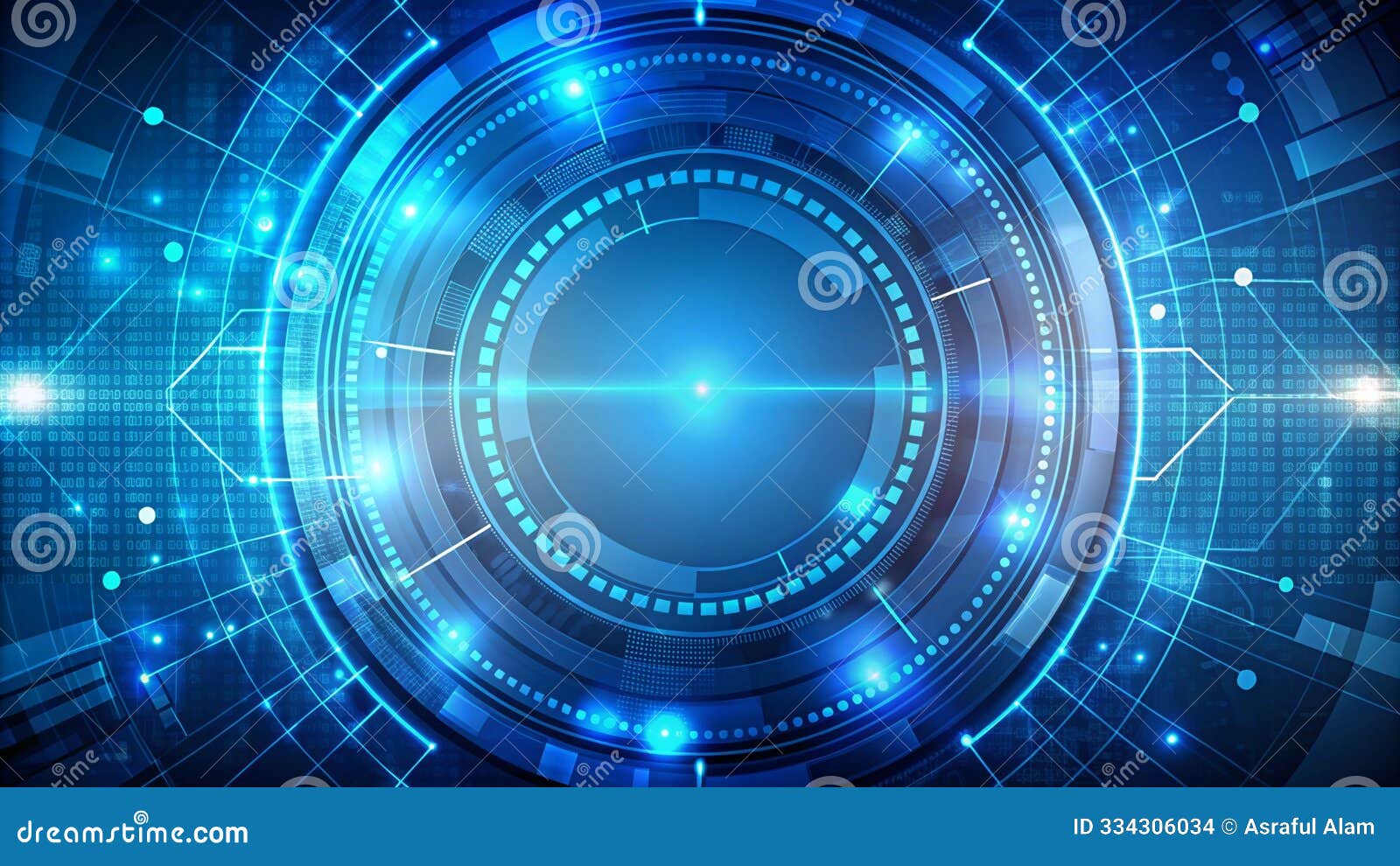 Technology Background and Abstract Digital Tech Circle. Stock ...