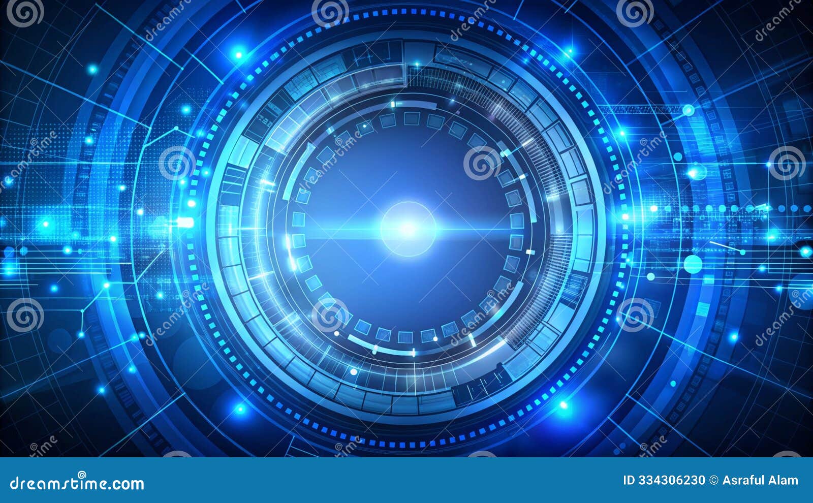 Technology Background and Abstract Digital Tech Circle. Stock ...