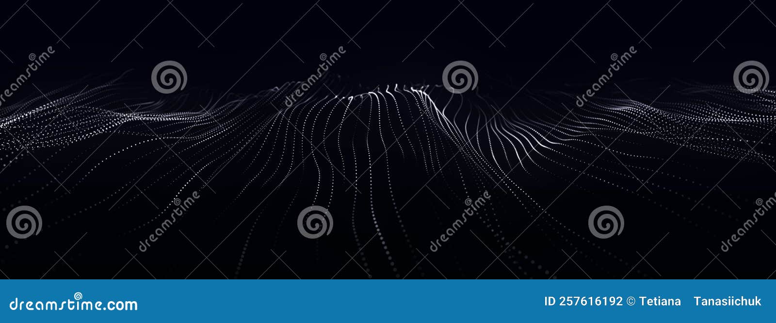 Technology Background . Abstract Digital Wave of Particles. Futuristic ...