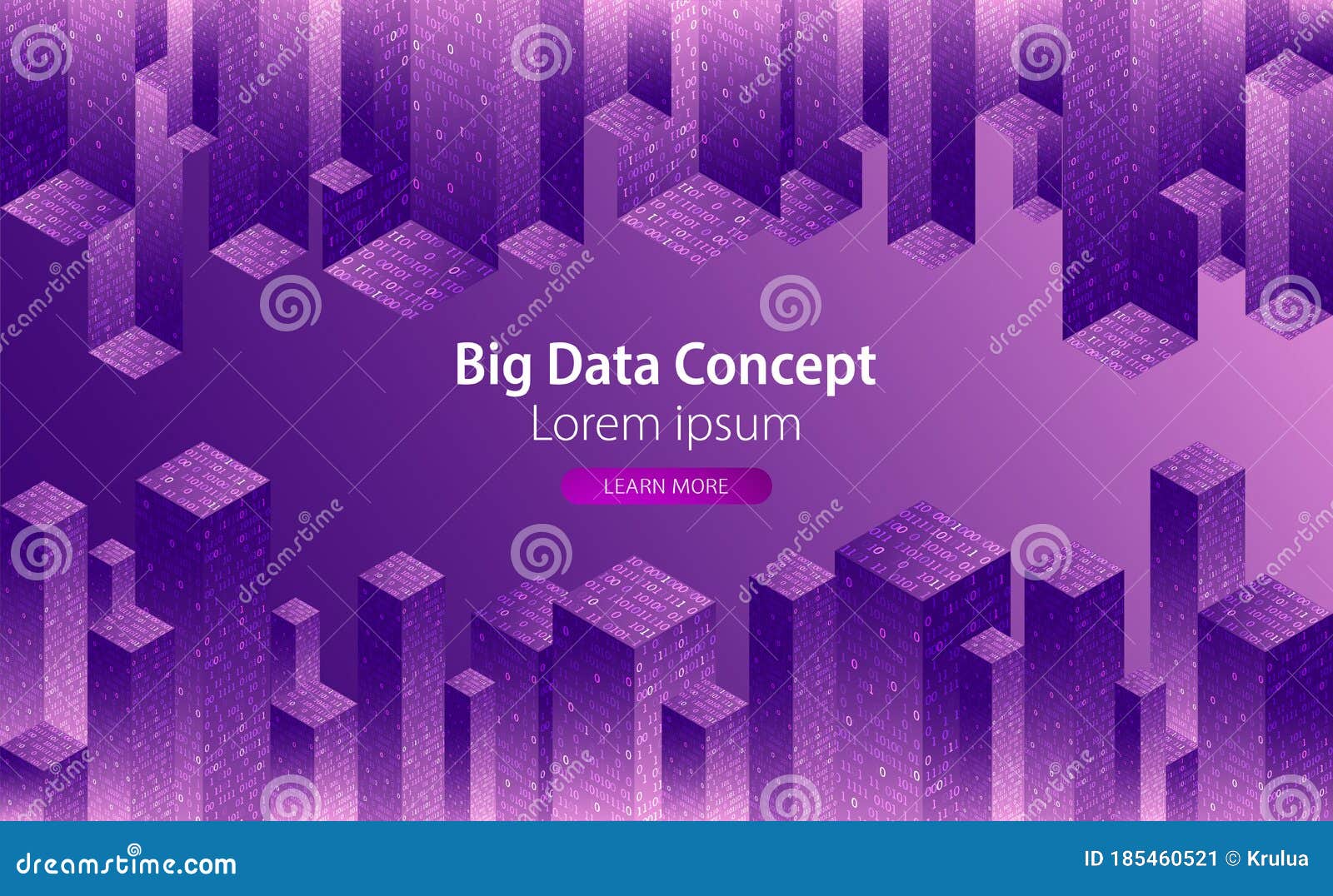 Technology Background. Big Data Concept. Binary Computer Code. Vector ...