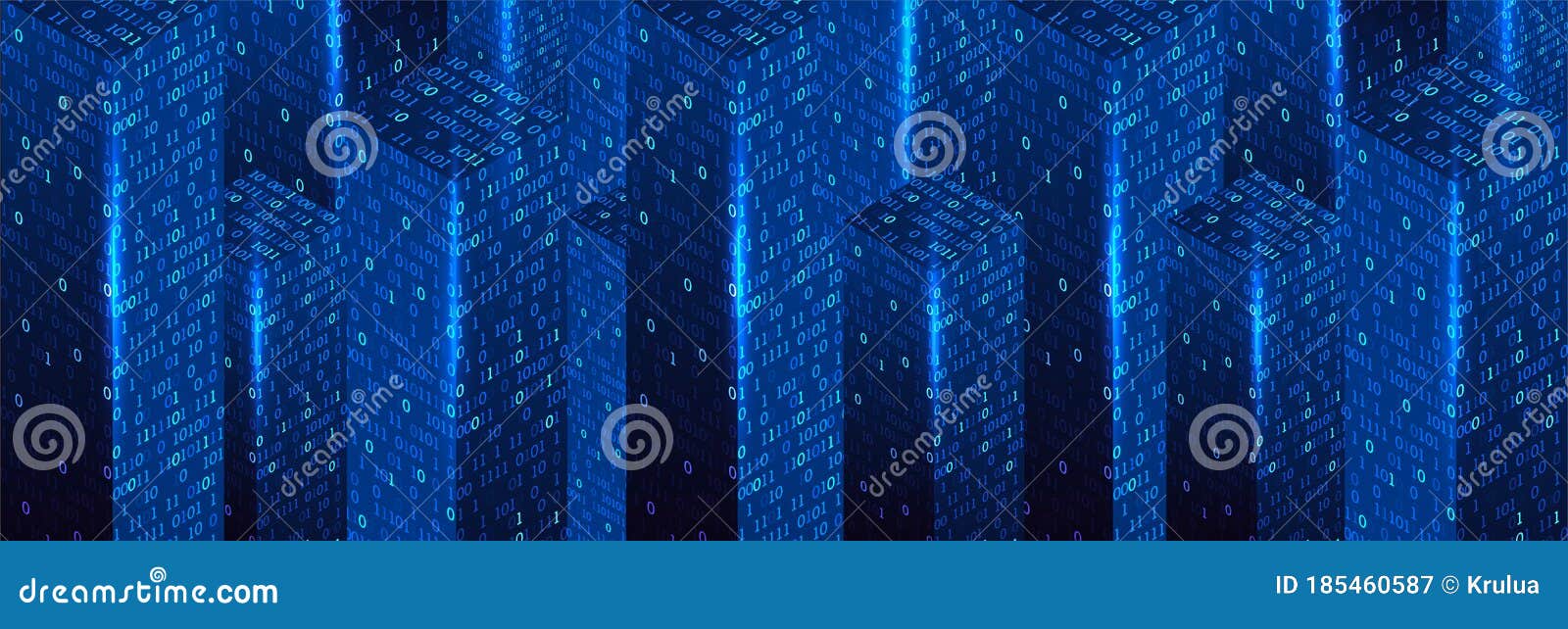 Technology Background Big Data Concept Binary Computer Code Vector