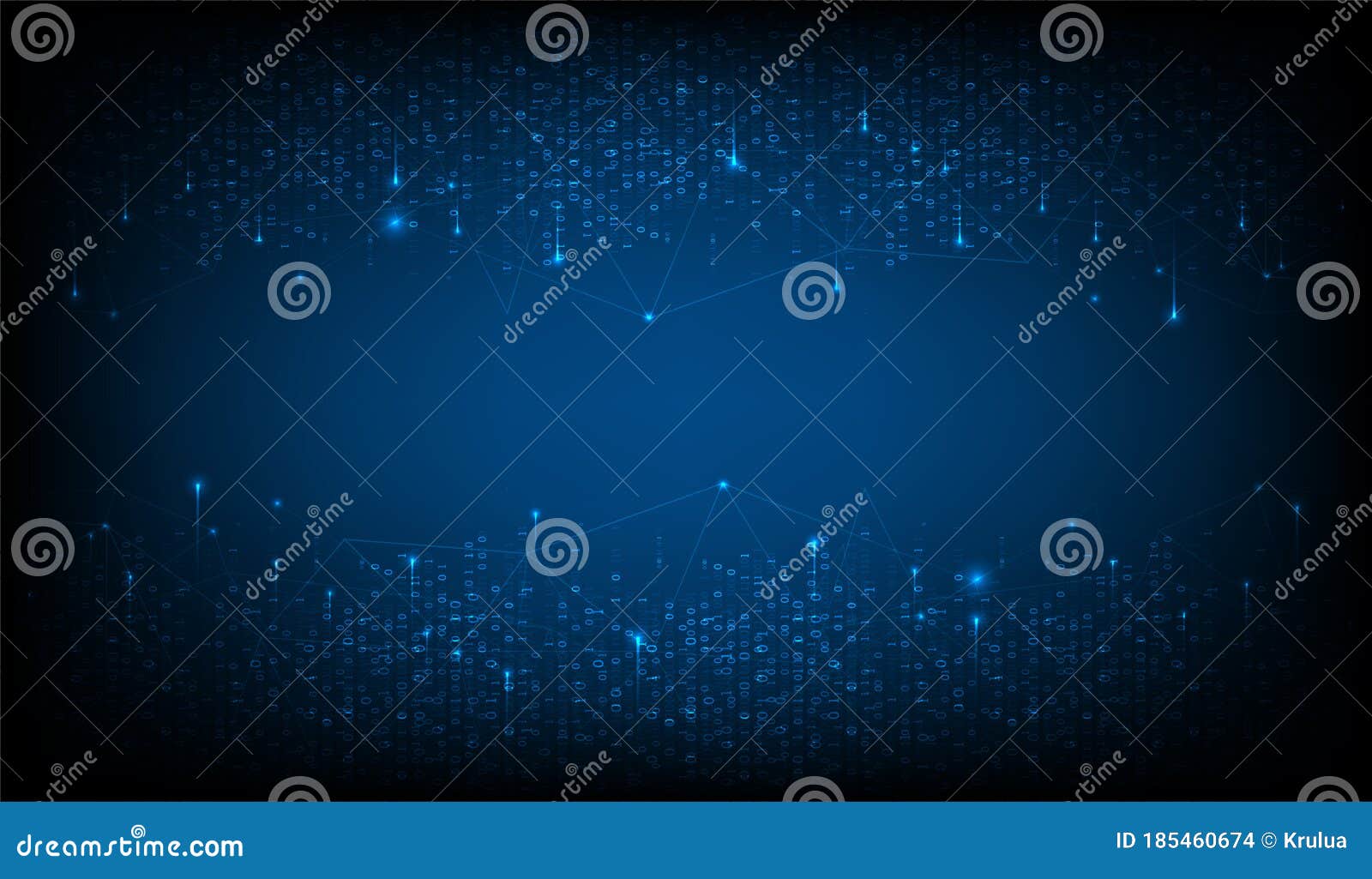 Technology Background. Big Data Concept. Binary Computer Code. Vector ...