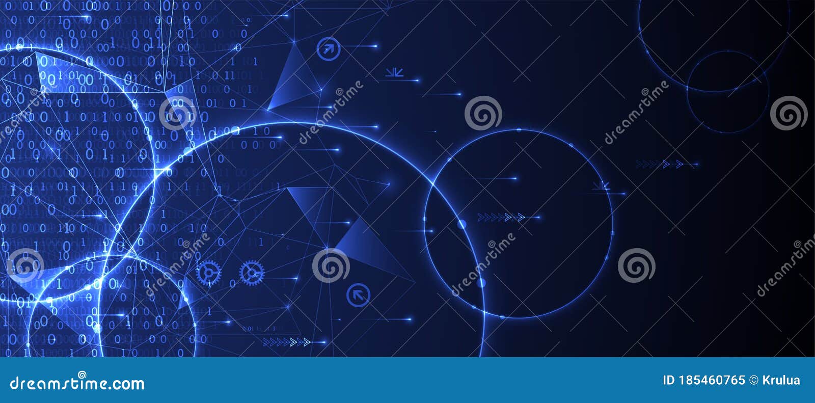 Technology Background. Big Data Concept. Binary Computer Code. Vector ...