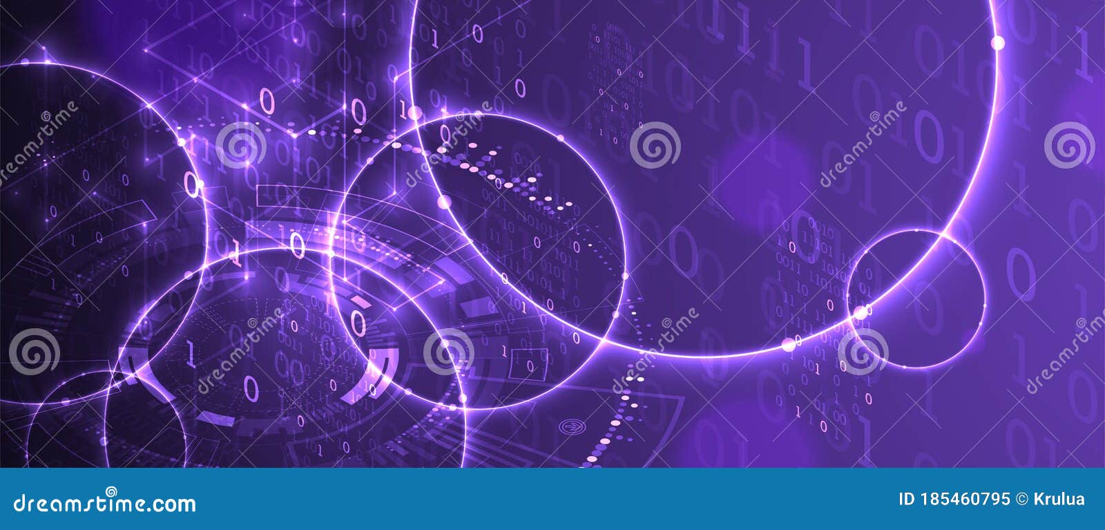 Technology Background. Big Data Concept. Binary Computer Code. Vector ...