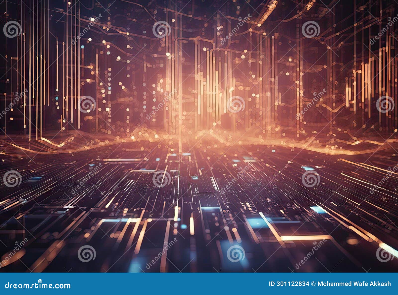 Technology Background. Big Data Visualization. Tech Abstract Lines ...