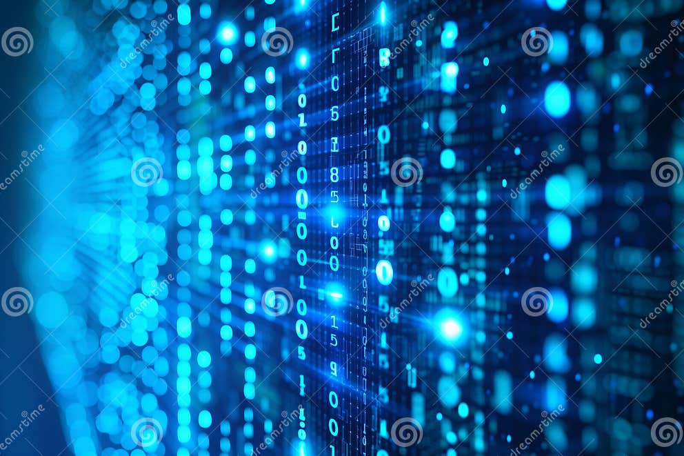 Technology Background Of Binary Code Ai Generated Stock Illustration Illustration Of 