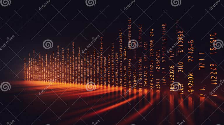 Technology Background with Binary Code Stock Illustration - Illustration of cyberspace, internet ...