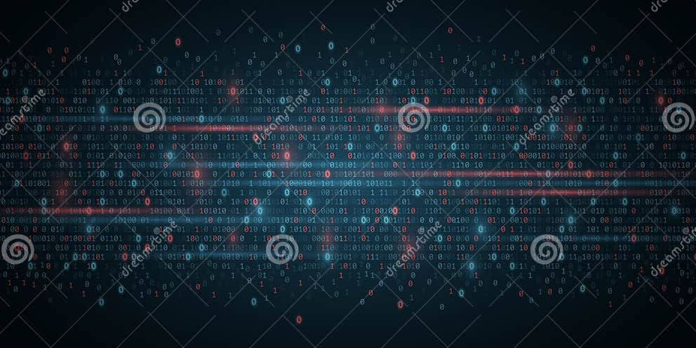 Technology Background of Binary Code. Software Code. Random 0 and 1 Numbers of Program Code ...