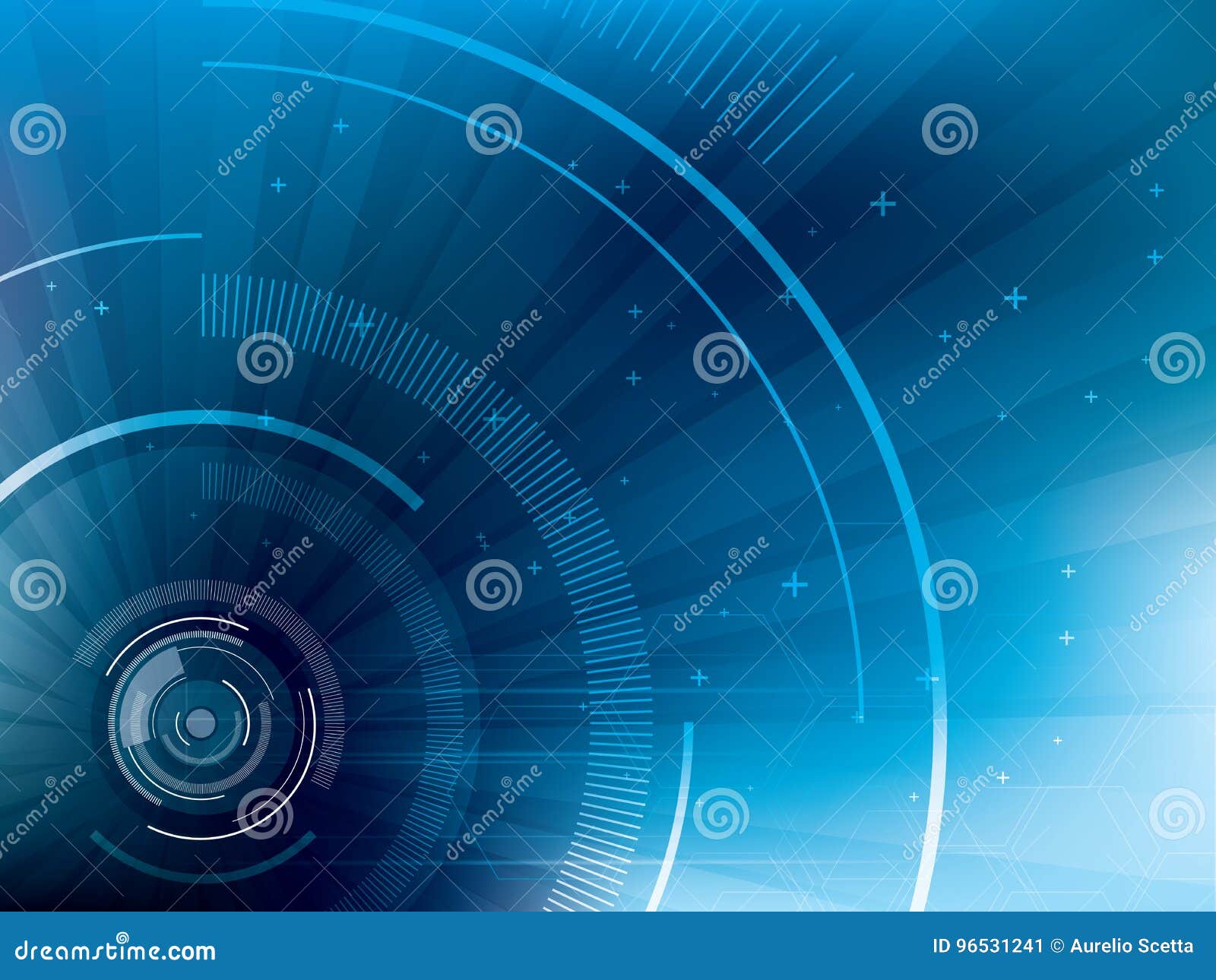 Technology Background Blue Futuristic Abstract. Stock Vector ...