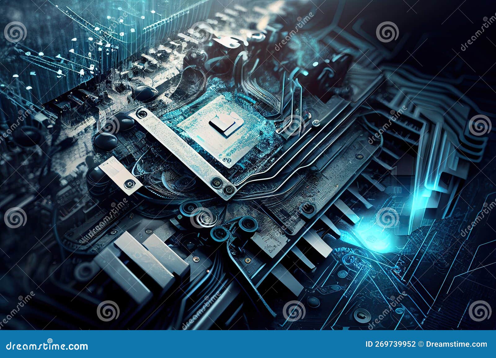 Technology Background Blue Glow Light, Abstract Digital Graphic Design ...