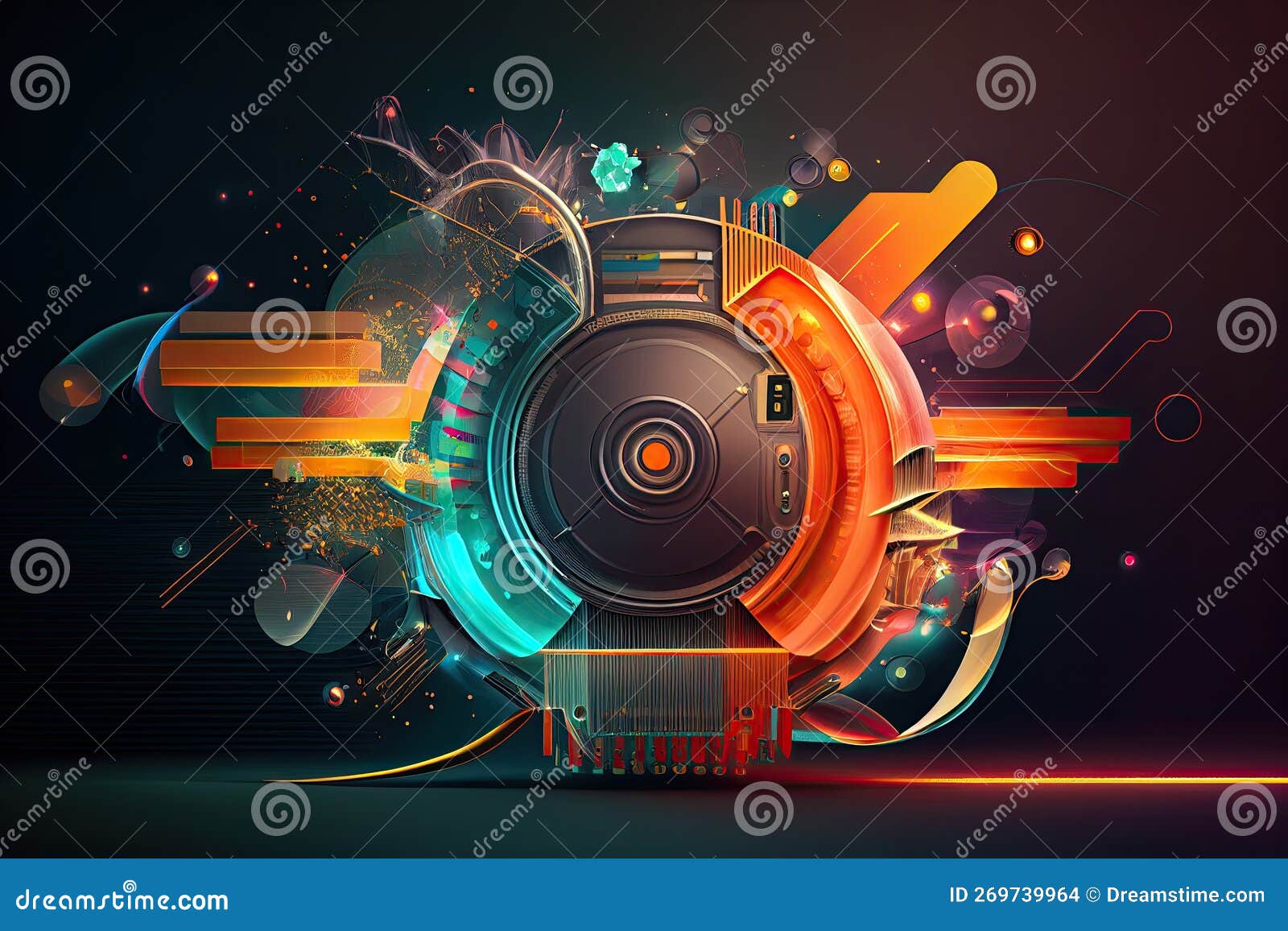 Technology Background Blue Glow Light, Abstract Digital Graphic Design ...