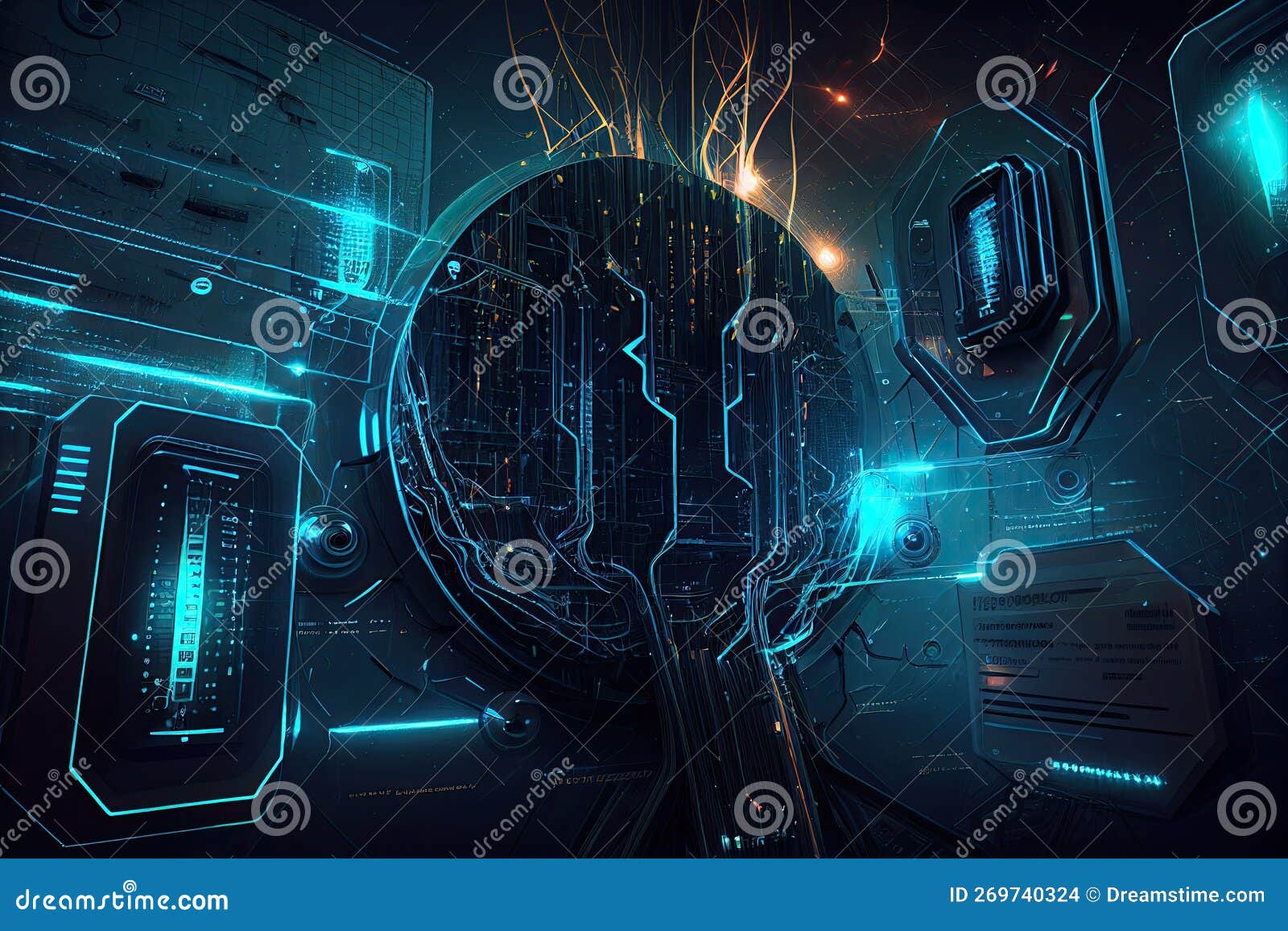 Technology Background Blue Glow Light, Abstract Digital Graphic Design ...