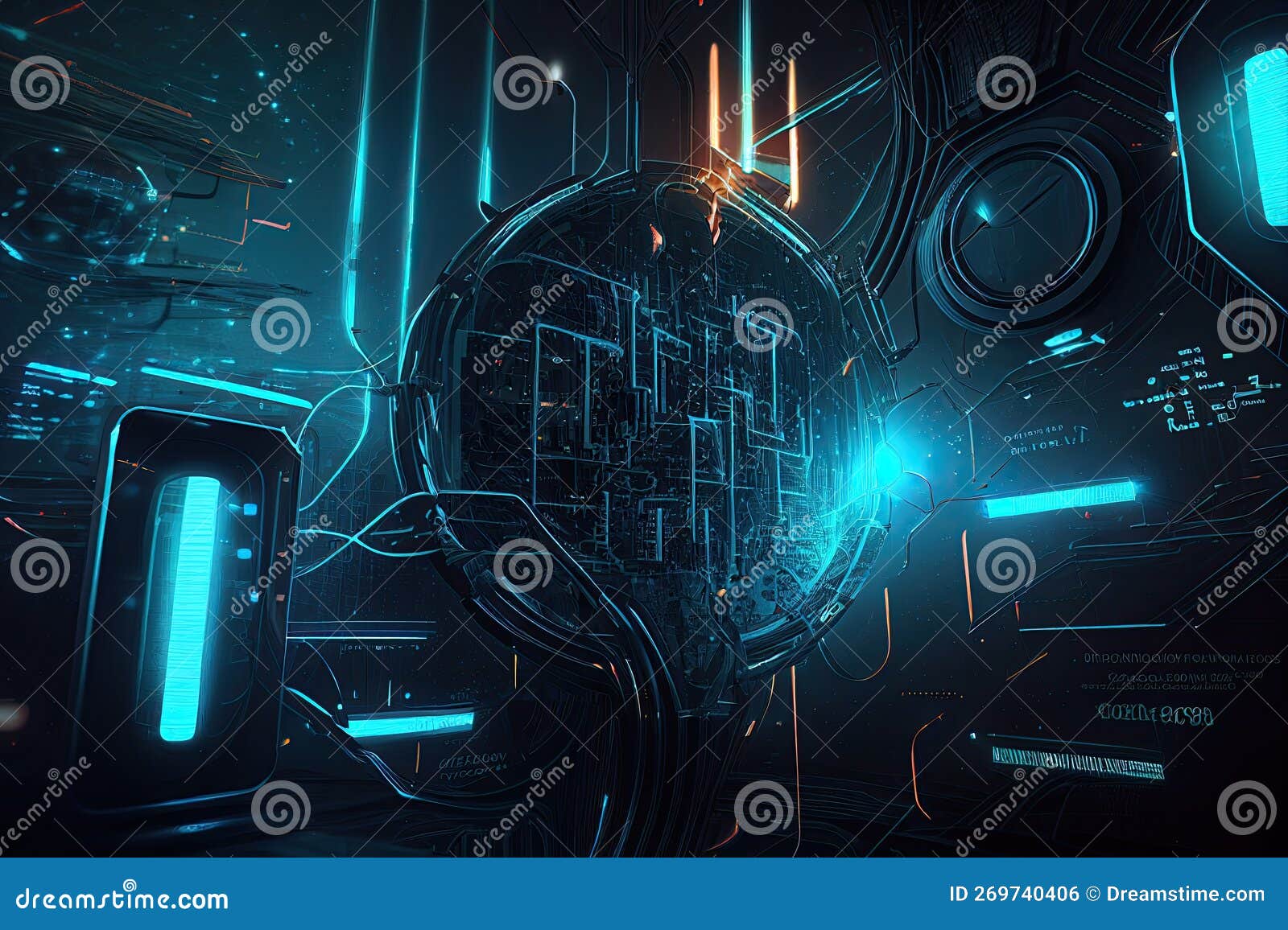 Technology Background Blue Glow Light, Abstract Digital Graphic Design ...