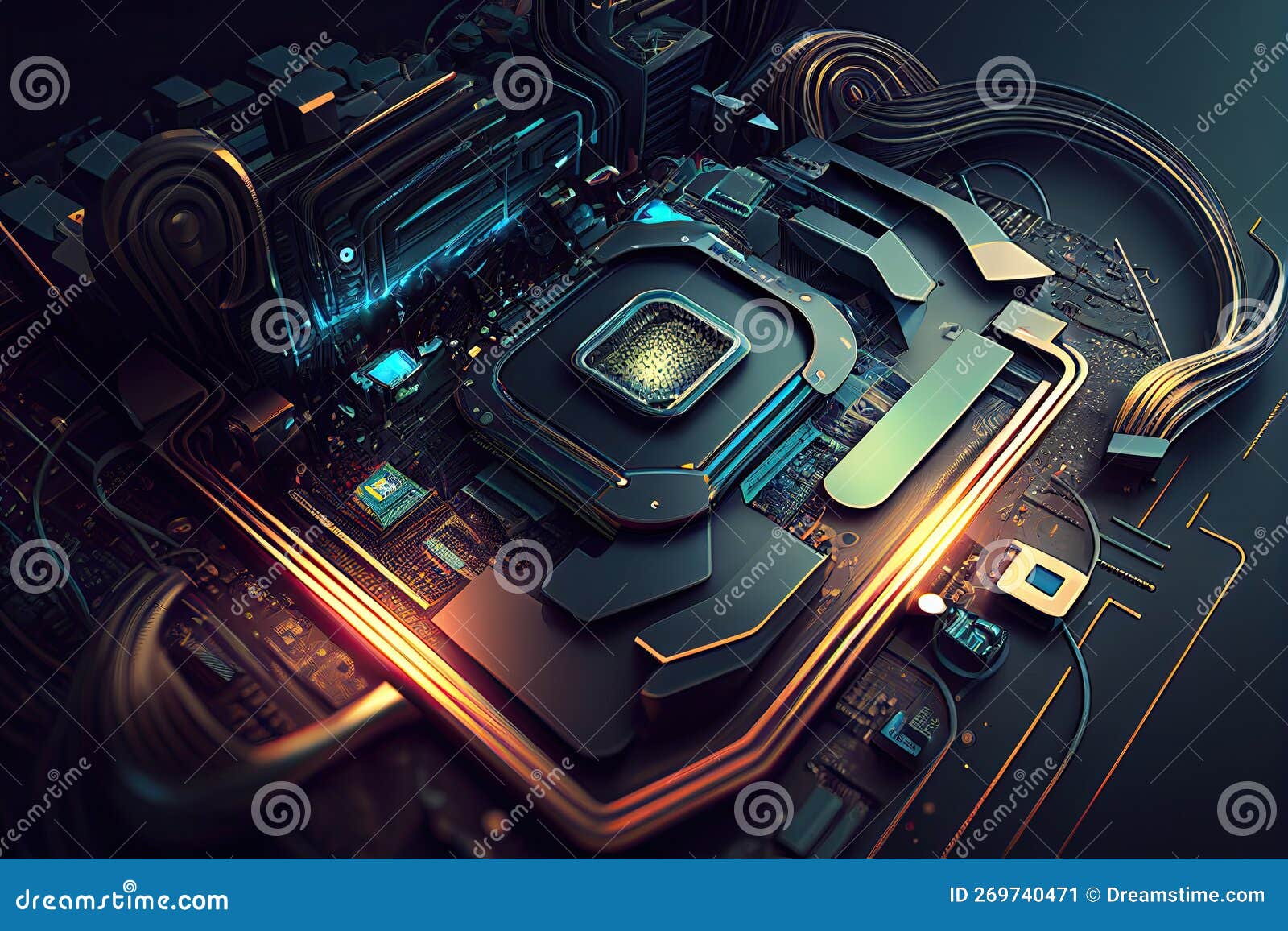 Technology Background Blue Glow Light, Abstract Digital Graphic Design ...