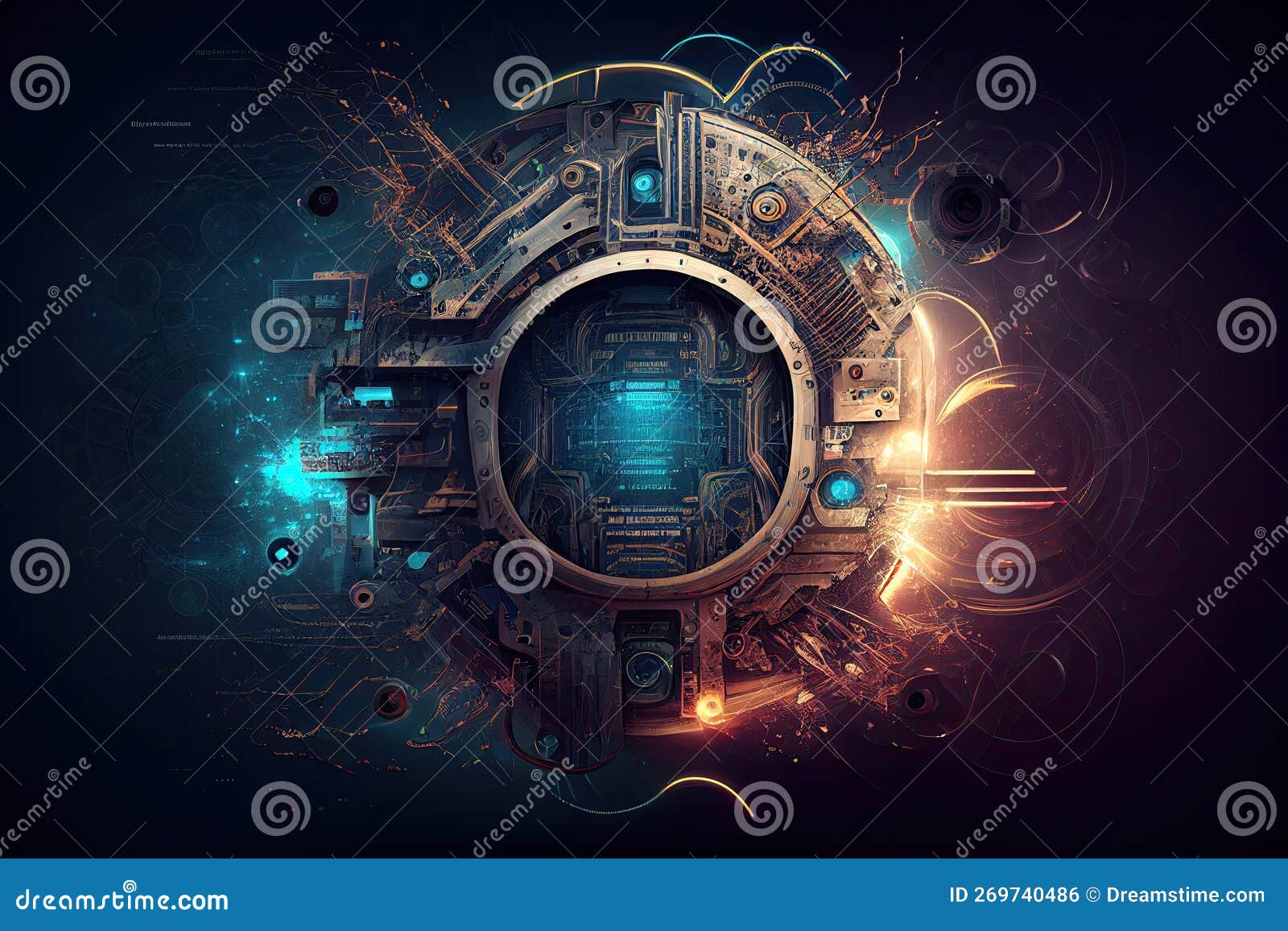 Technology Background Blue Glow Light, Abstract Digital Graphic Design ...